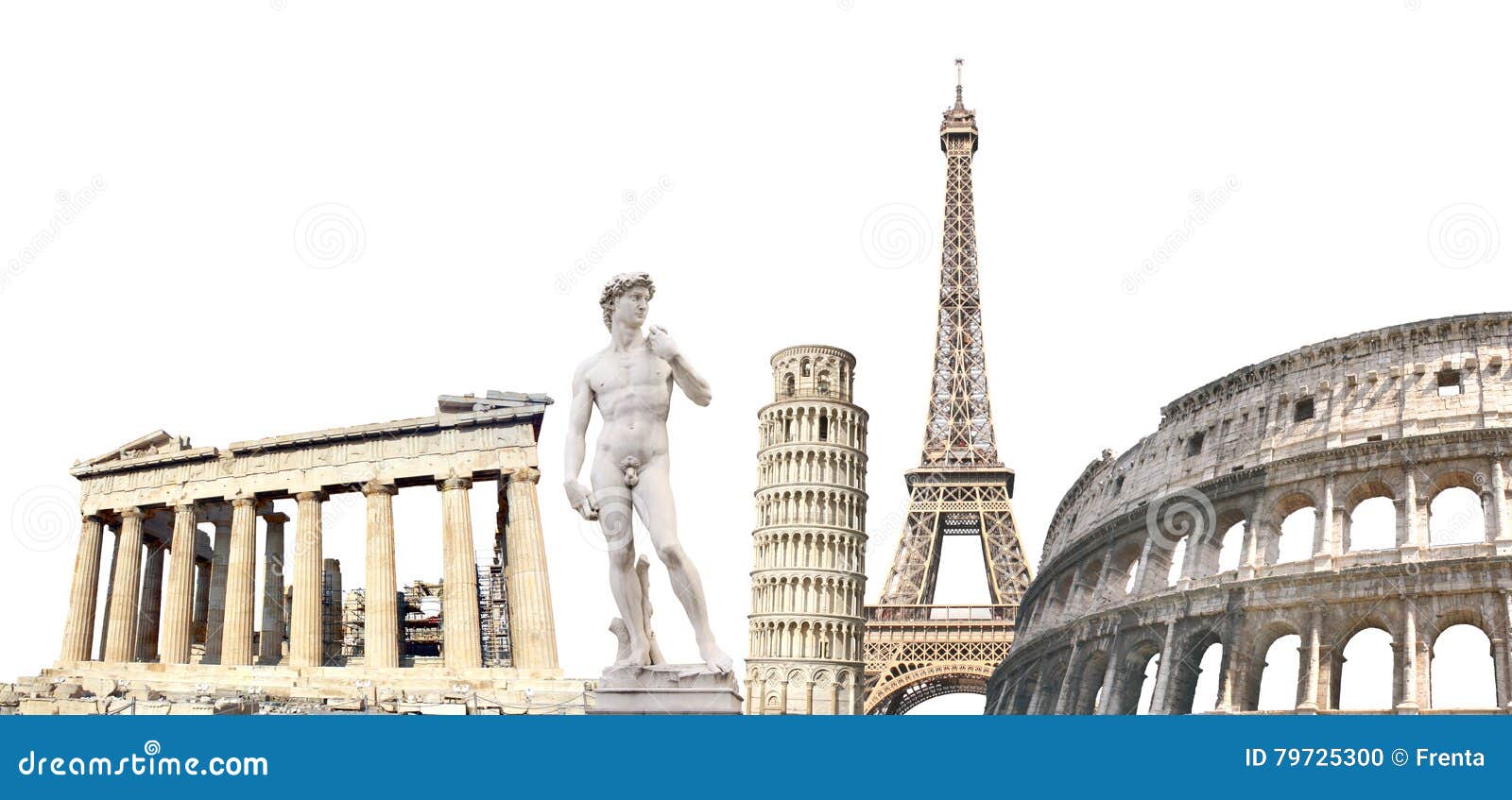 Beroemde Monumenten Van Europa Stock Foto - Image of griekenland, david ...