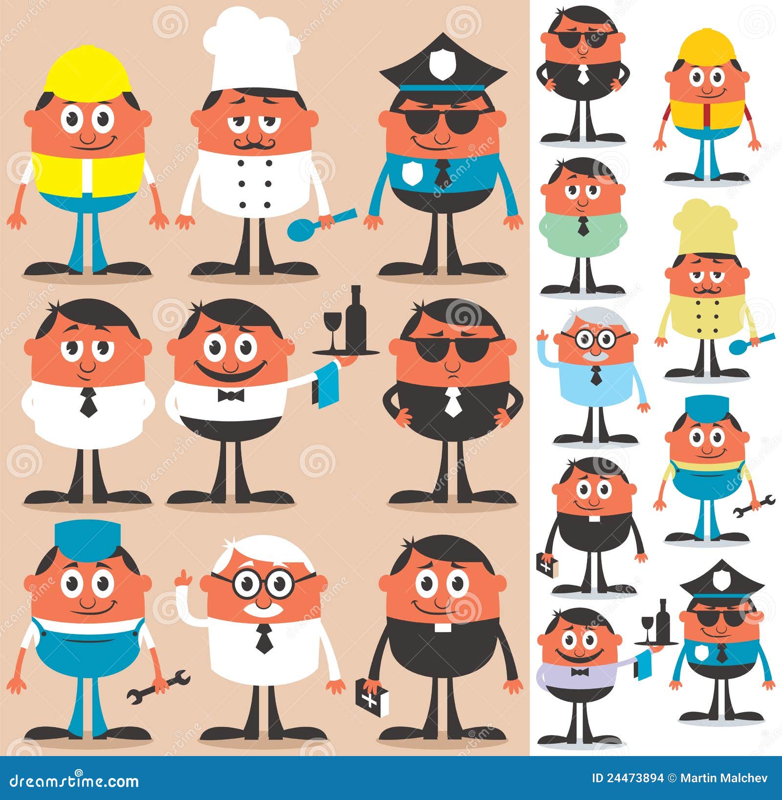 Beroepen vector illustratie. Illustration of karakter - 24473894