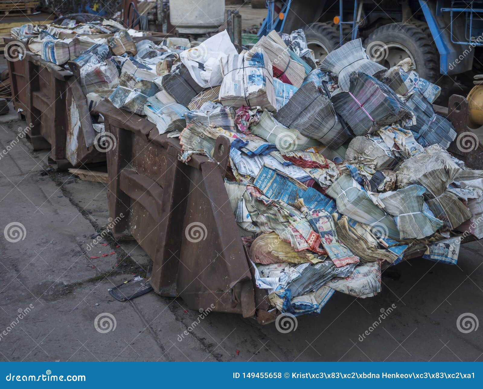 Beroun, Czech Republic, March 23, 2019: Old Rusty Container Full of ...
