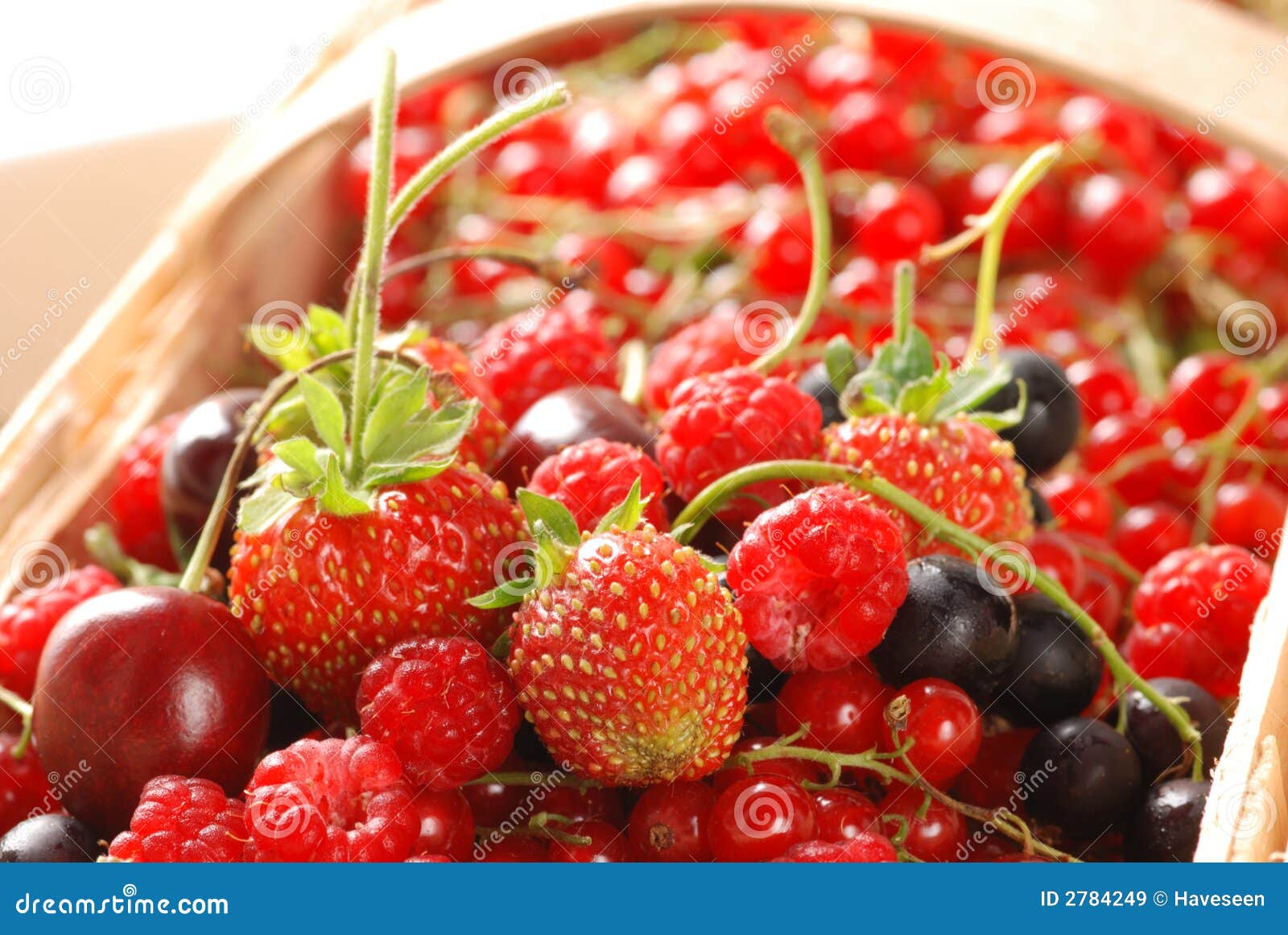 Berries in basket stock image. Image of organic, dessert - 2784249