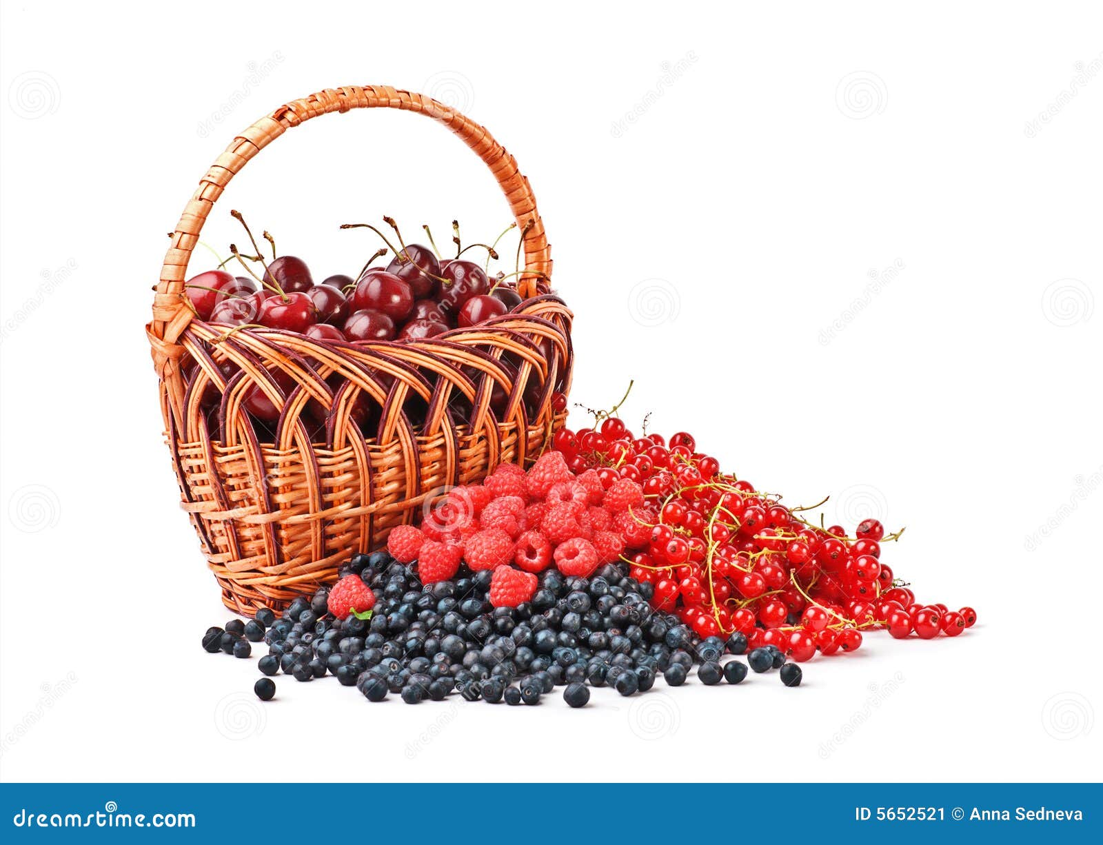 Berries and the basket stock image. Image of garden, food - 5652521