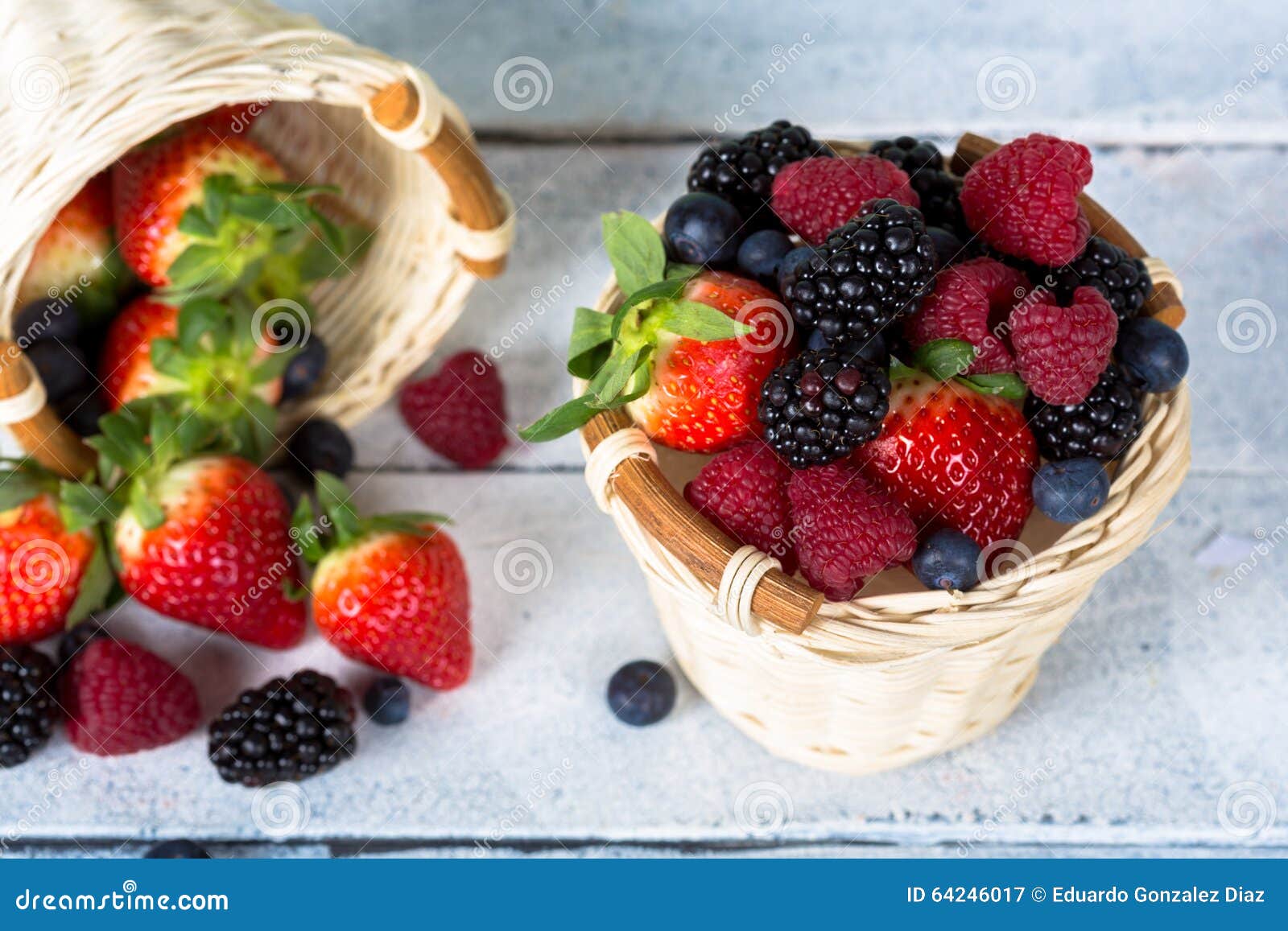 Berries in a basket stock image. Image of huckleberry - 64246017