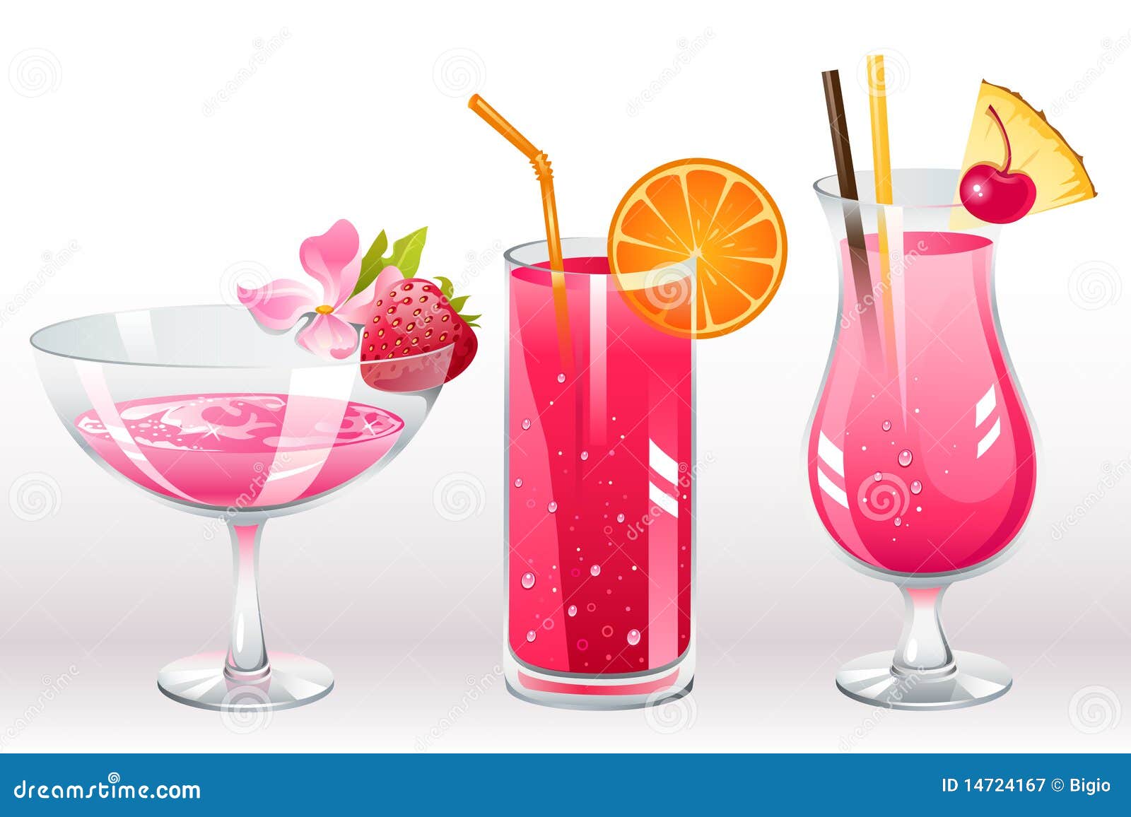 Berries cocktails stock vector. Illustration of glass - 14724167