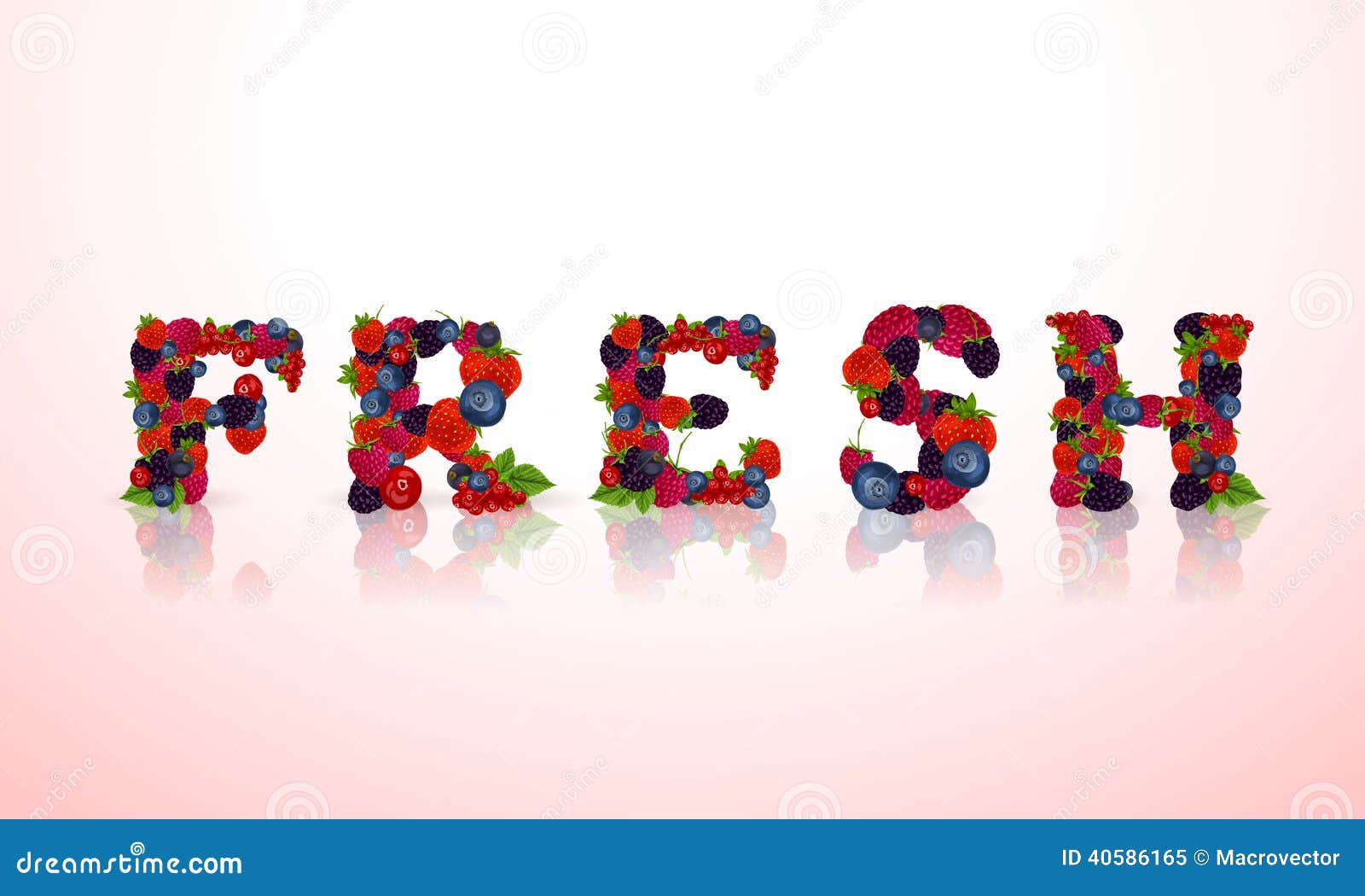 Berries fresh word stock vector. Illustration of food - 40586165