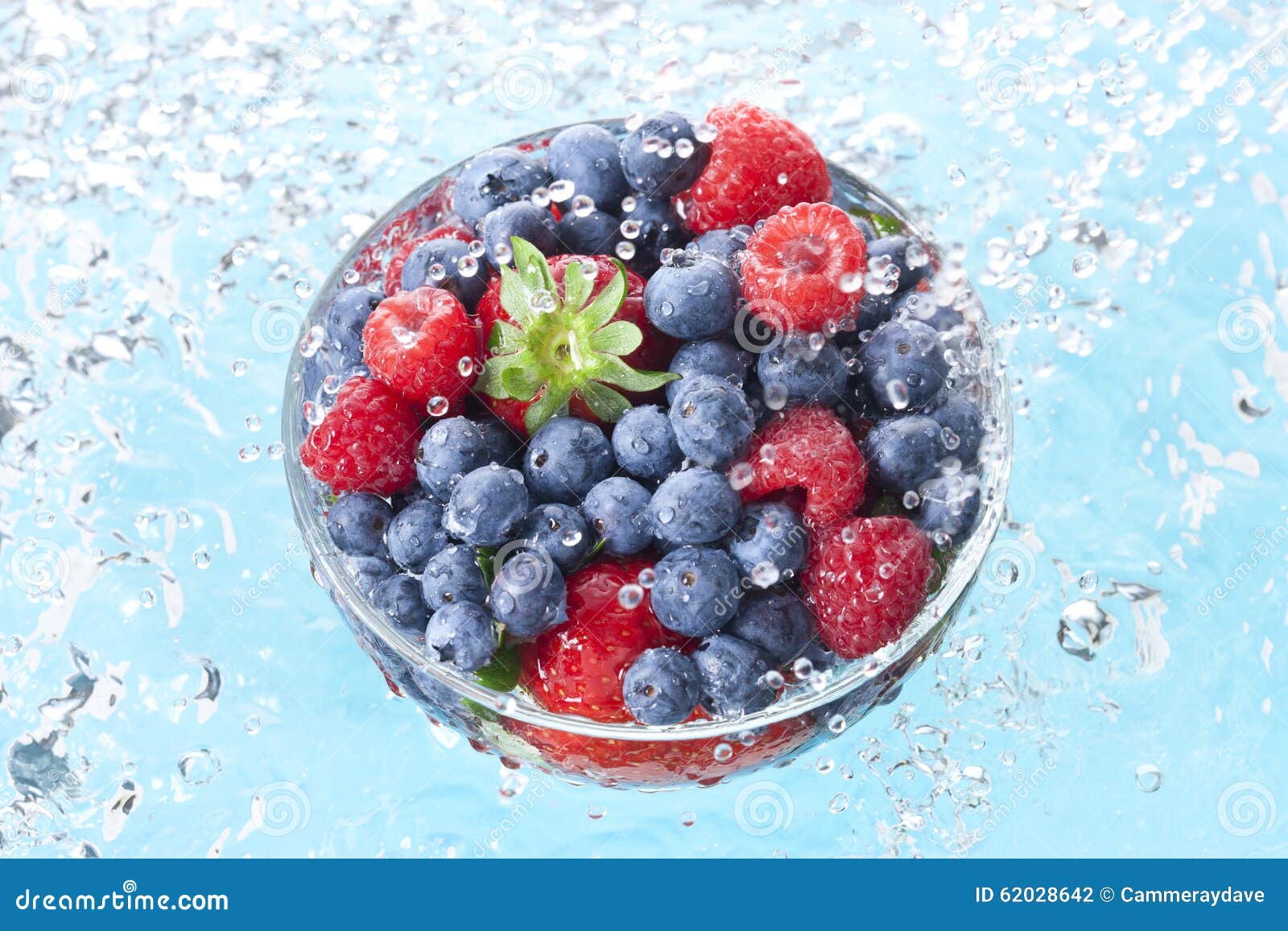 Berries Fruit Water Drops Spray Stock Photo - Image of raspberries ...