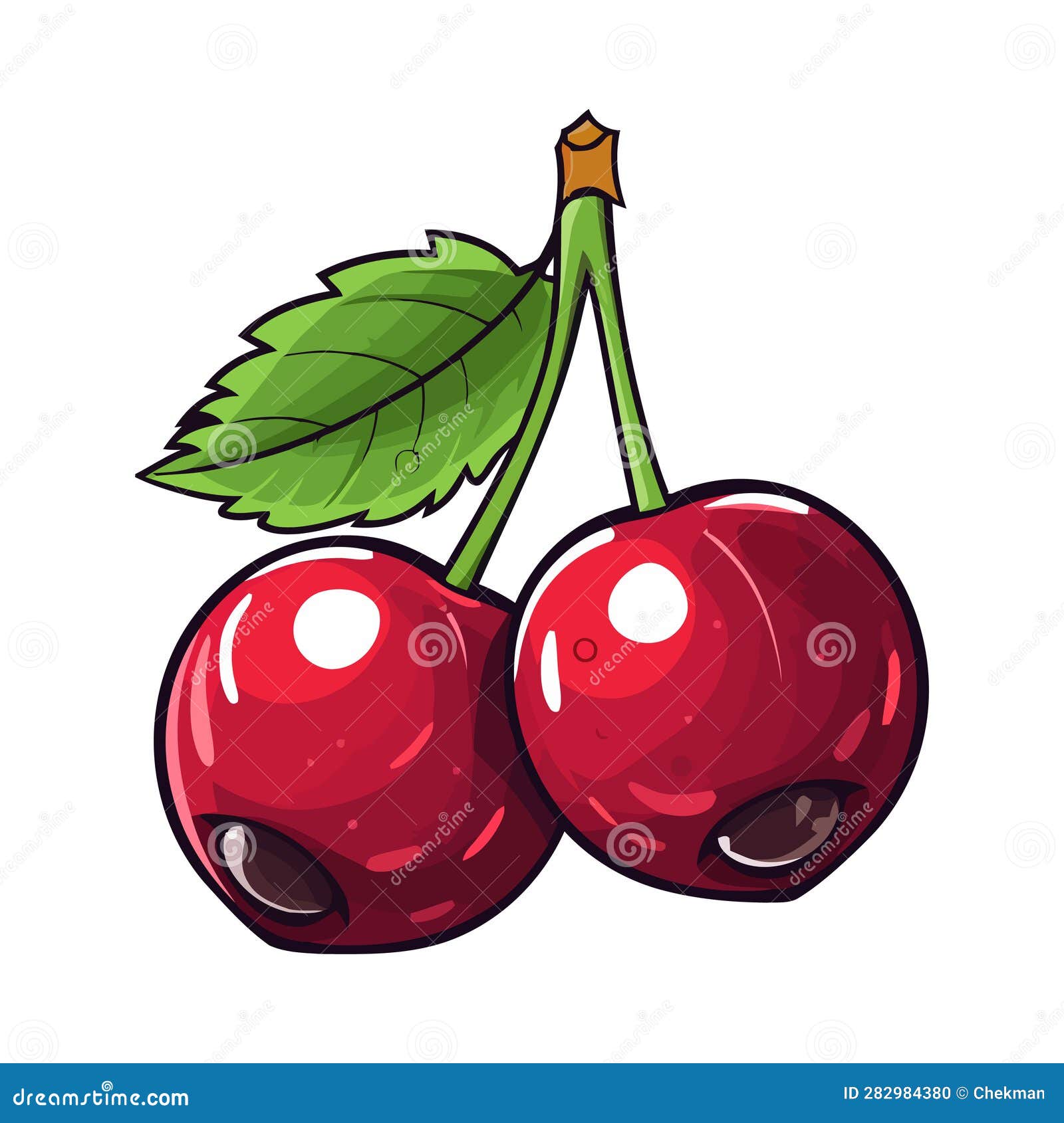 Berries Icon. Cute Image of an Isolated Red Berries Stock Illustration ...
