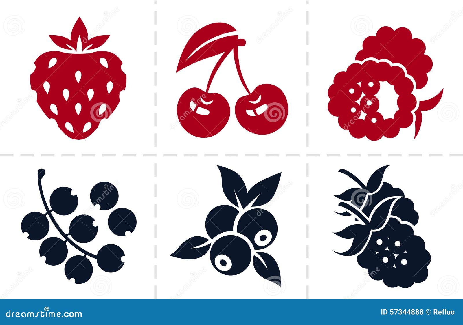 Berries icon set stock vector. Illustration of icons - 57344888
