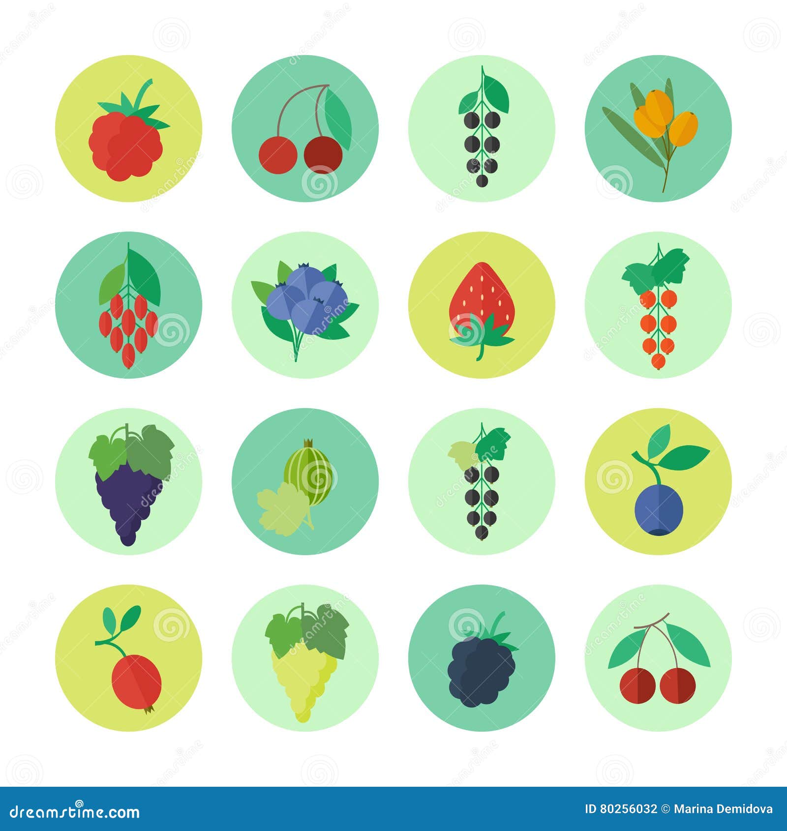 Berries icons set stock illustration. Illustration of forest - 80256032