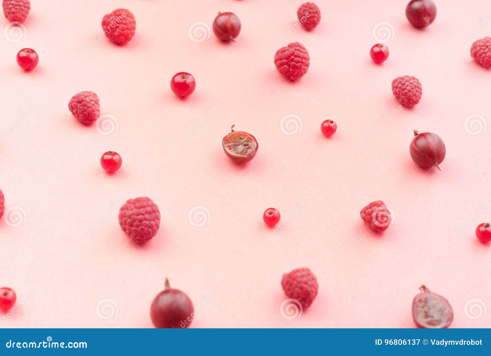 Berries Isolated Over Pink Background Table. Stock Image - Image of ...