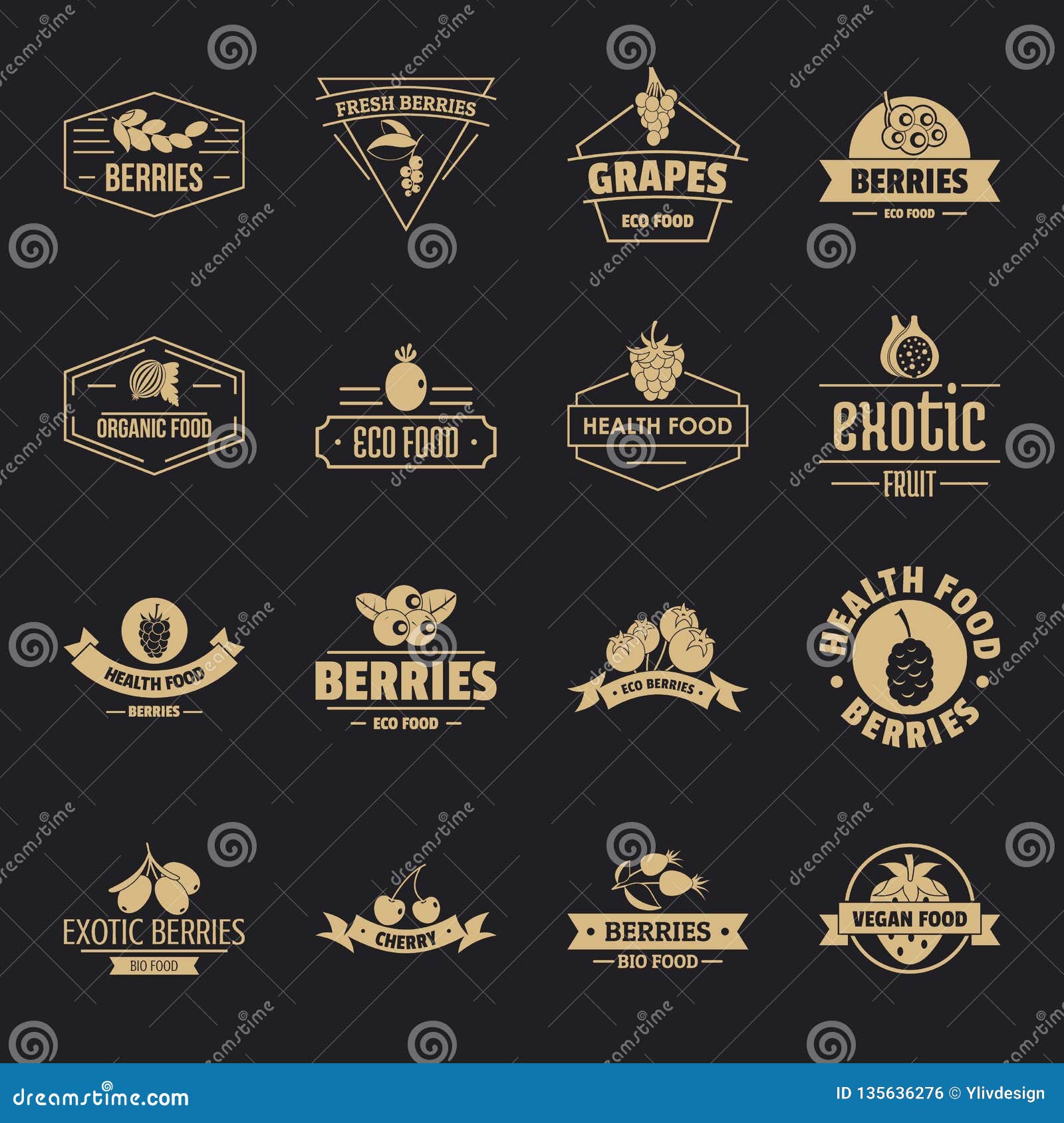 Berries Logo Icons Set, Simple Style Stock Vector - Illustration of ... Berries Logo Icons Set, Simple Style Stock Vector - Illustration of ...