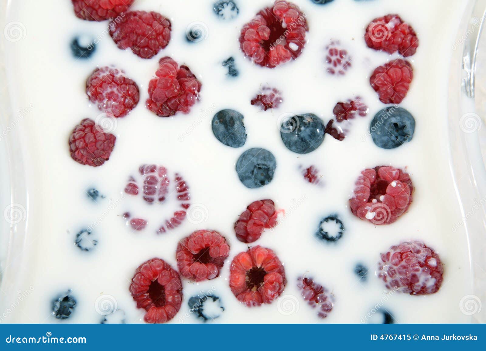 Berries and milk stock image. Image of healthy, rasberry - 4767415