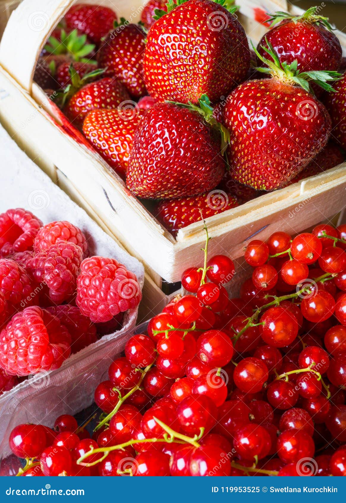 Berries Mix with Redcurrant, Strawberry and Raspberry Stock Image ... Berries Mix with Redcurrant, Strawberry and Raspberry Stock Image ...