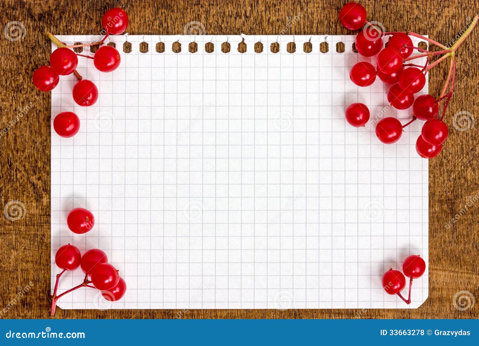 Berries with a paper sheet stock photo. Image of paper - 33663278