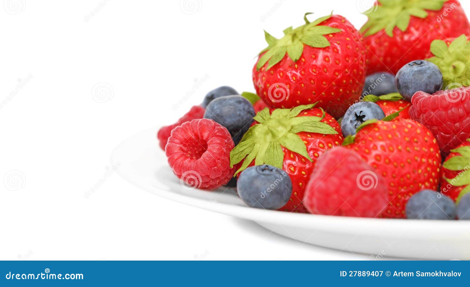 Berries on plate stock image. Image of food, berries - 27889407