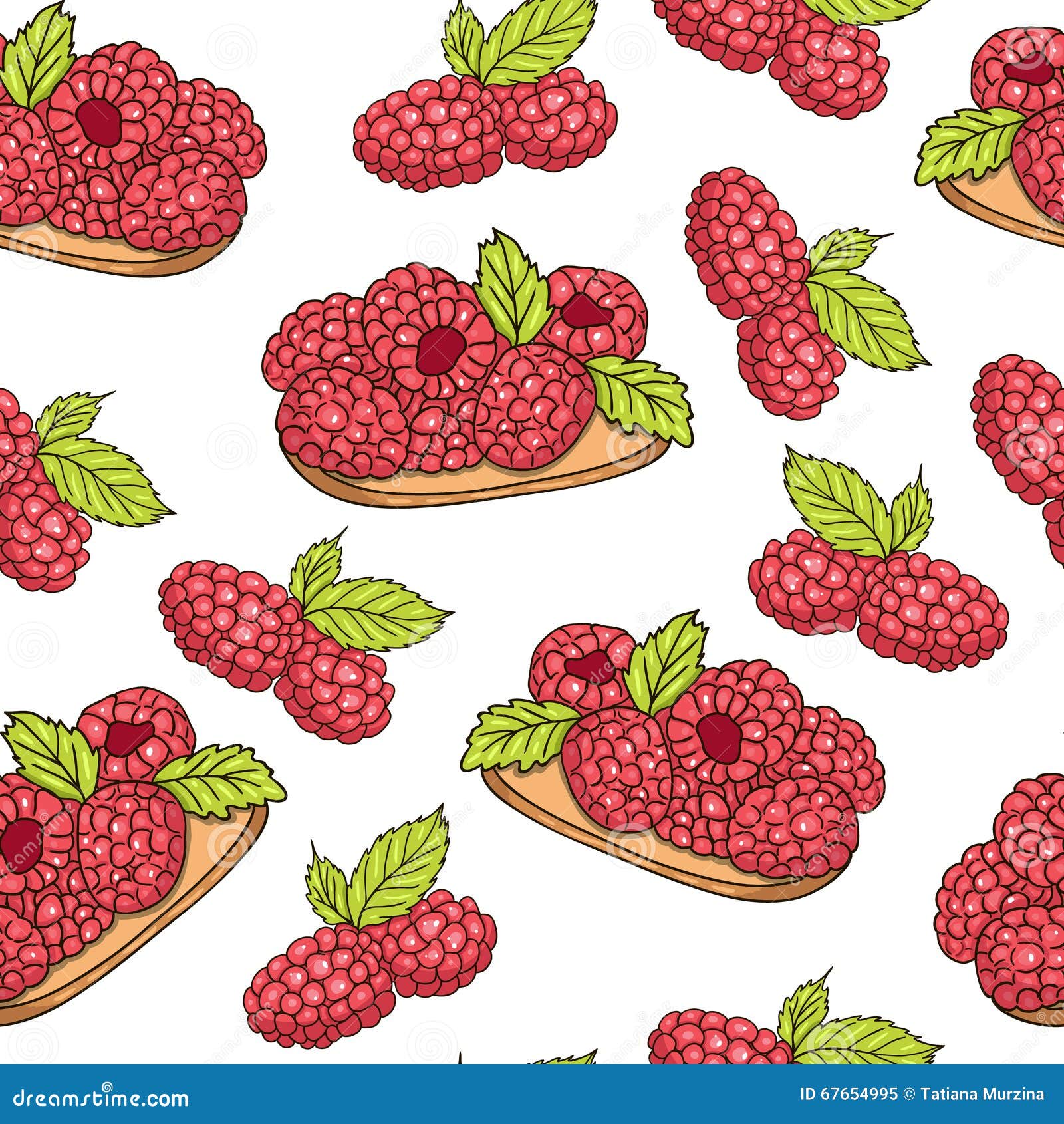 Berries Set Seamless Pattern. Stock Illustration - Illustration of ...