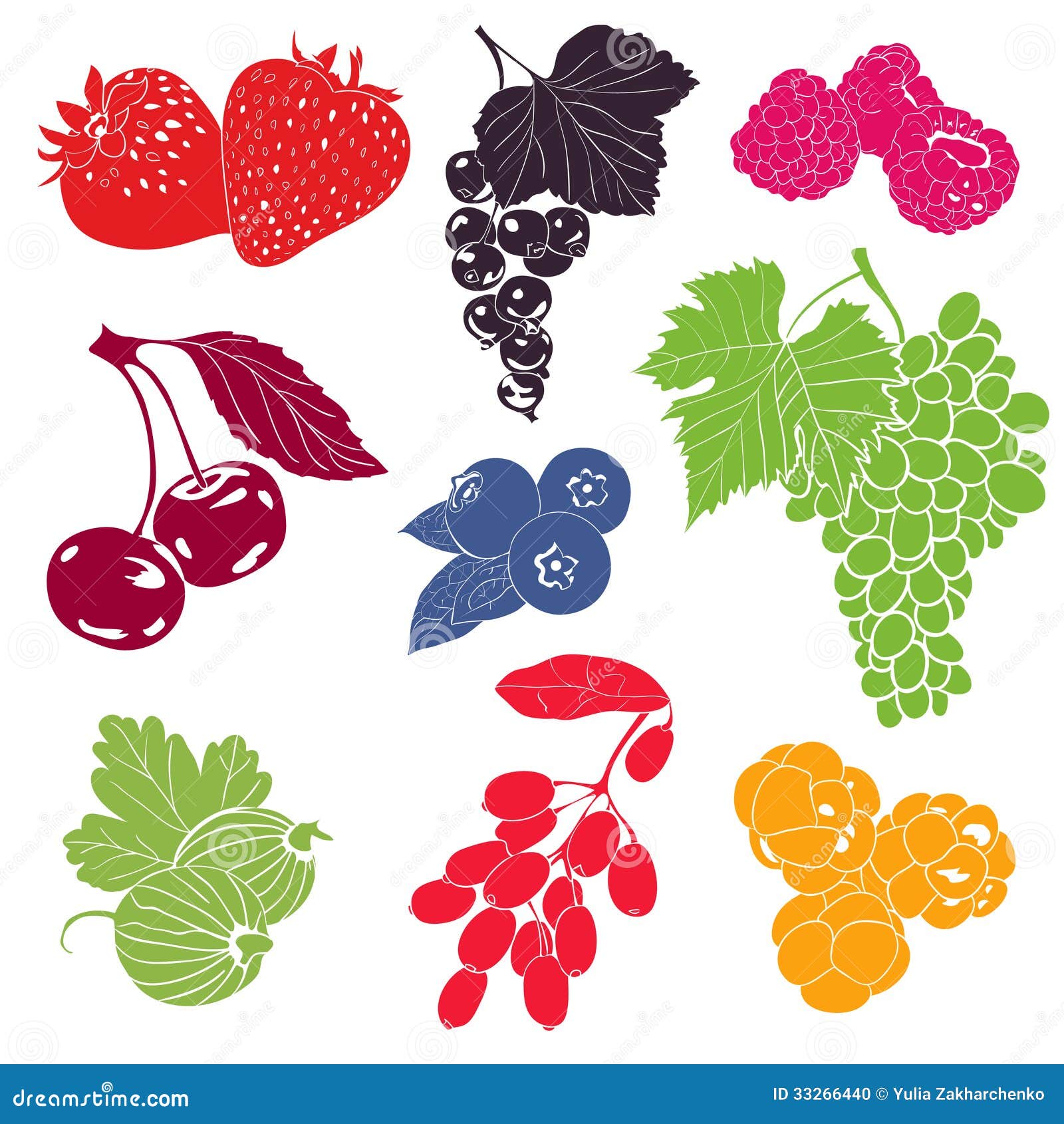 Berries Vector Collection stock vector. Illustration of object - 33266440