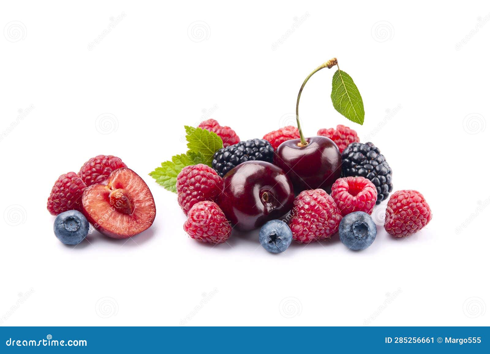 Berries on White Backgrounds Stock Image - Image of sweet, berries ...