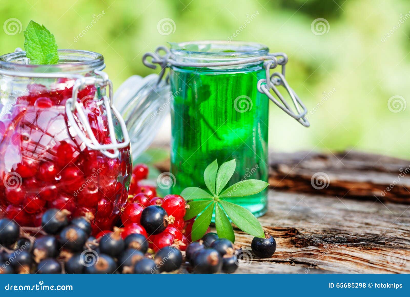 Berries and woodruff syrup stock photo. Image of black - 65685298