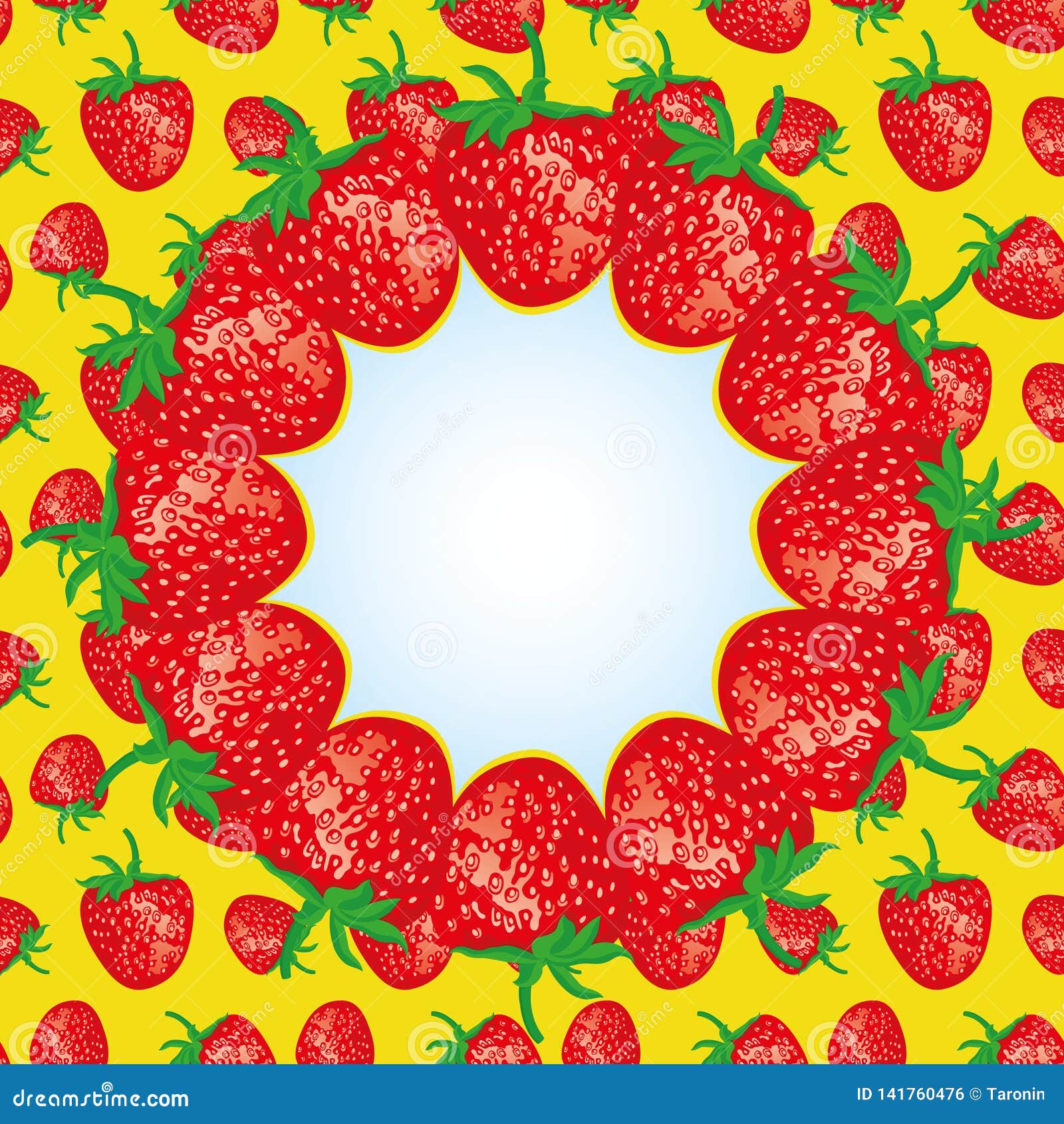 Round Frame Of Ripe Strawberries. Stock Vector - Illustration of frame ...