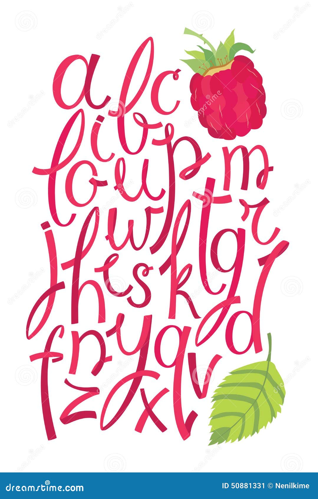 Berry alphabet stock vector. Illustration of nature, beautiful - 50881331