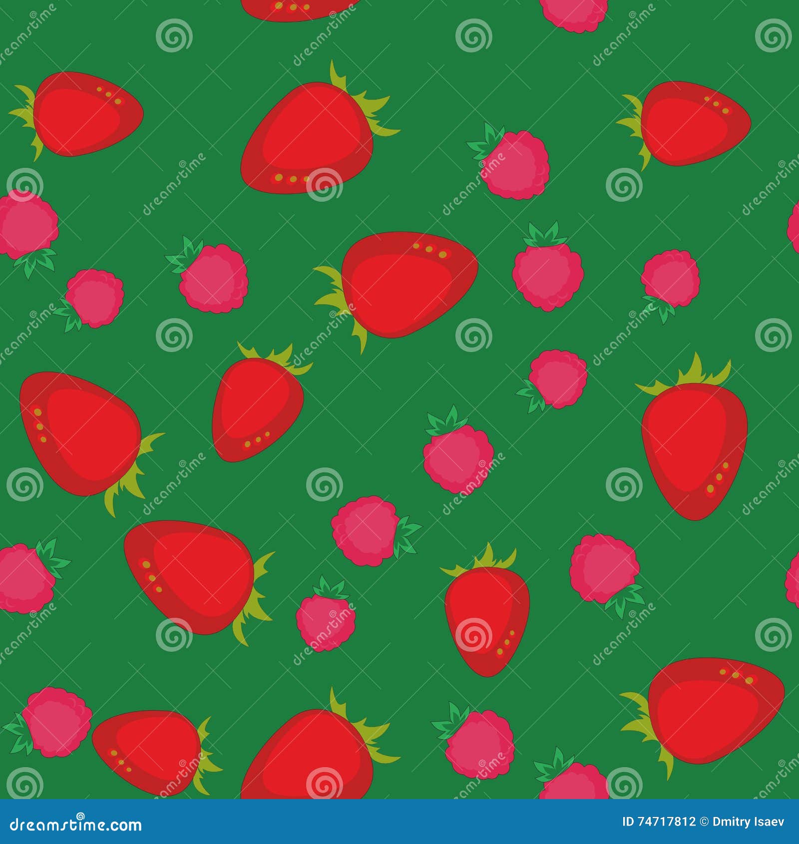 Berry Cartoon Seamless Texture 641 Stock Vector - Illustration of berry ...