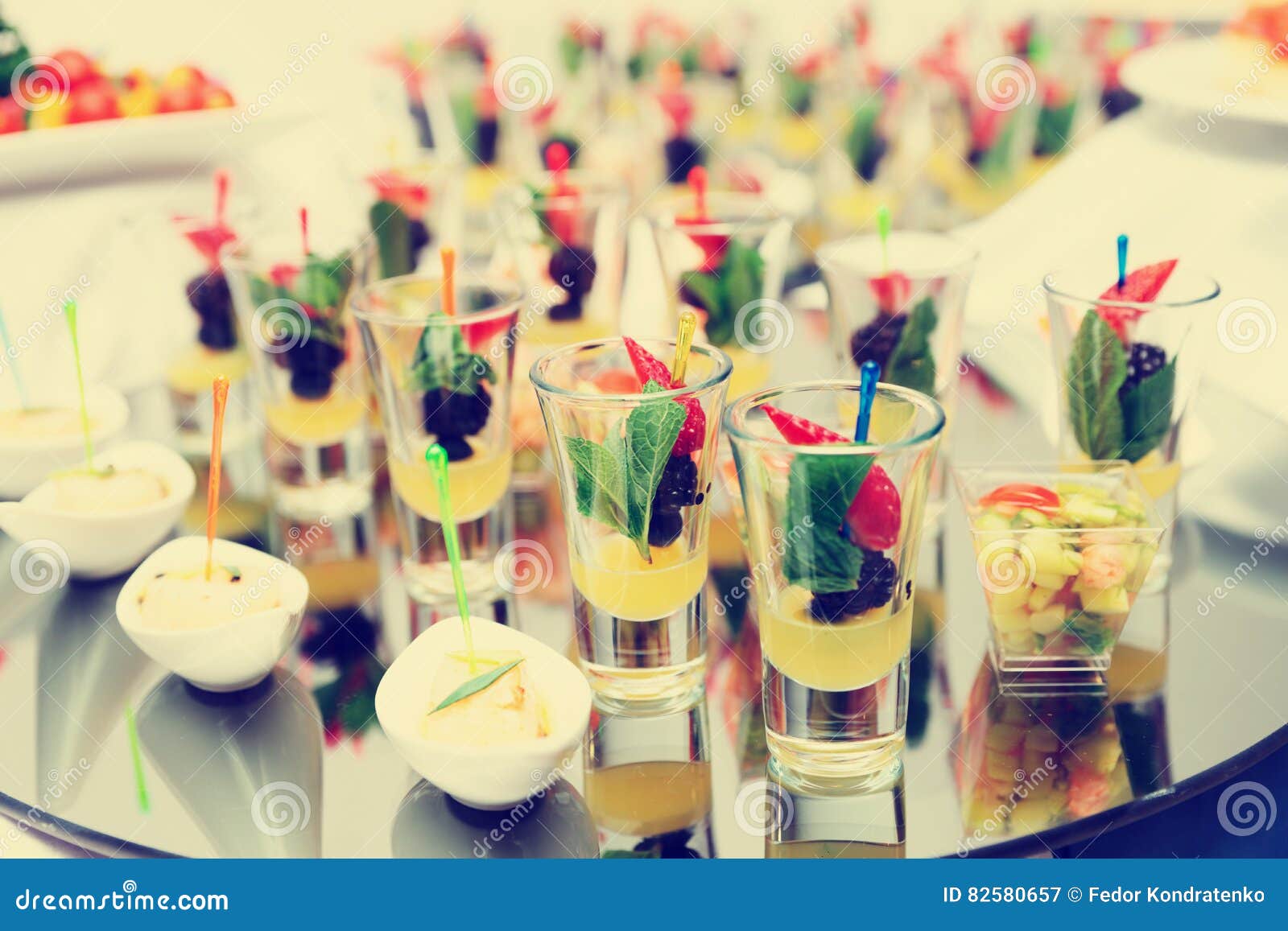 Berry Dessert in Shot Glasses Stock Image - Image of colorful, table ...