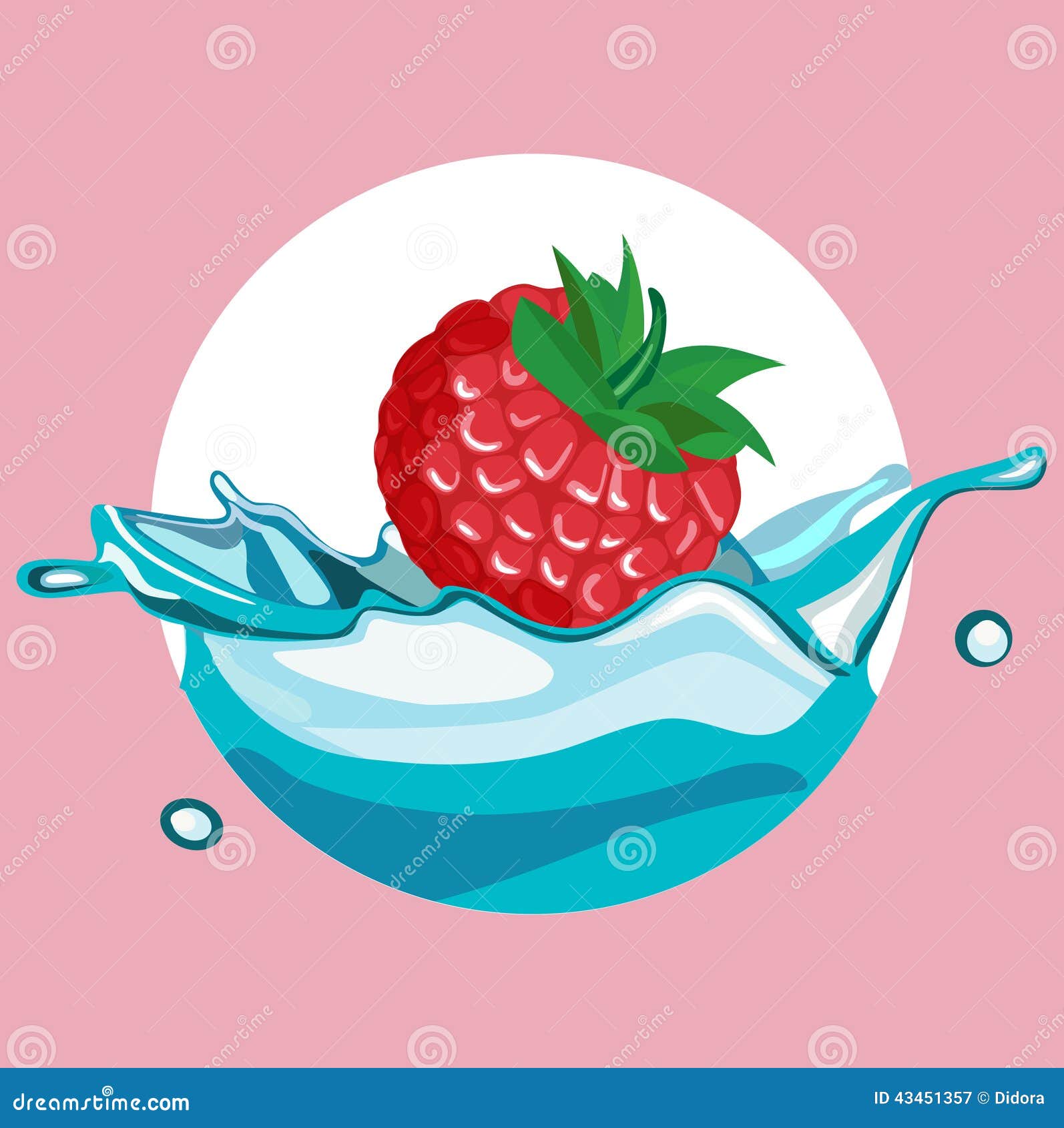 Berry Falling in Water Splash Stock Vector - Illustration of frozen ...