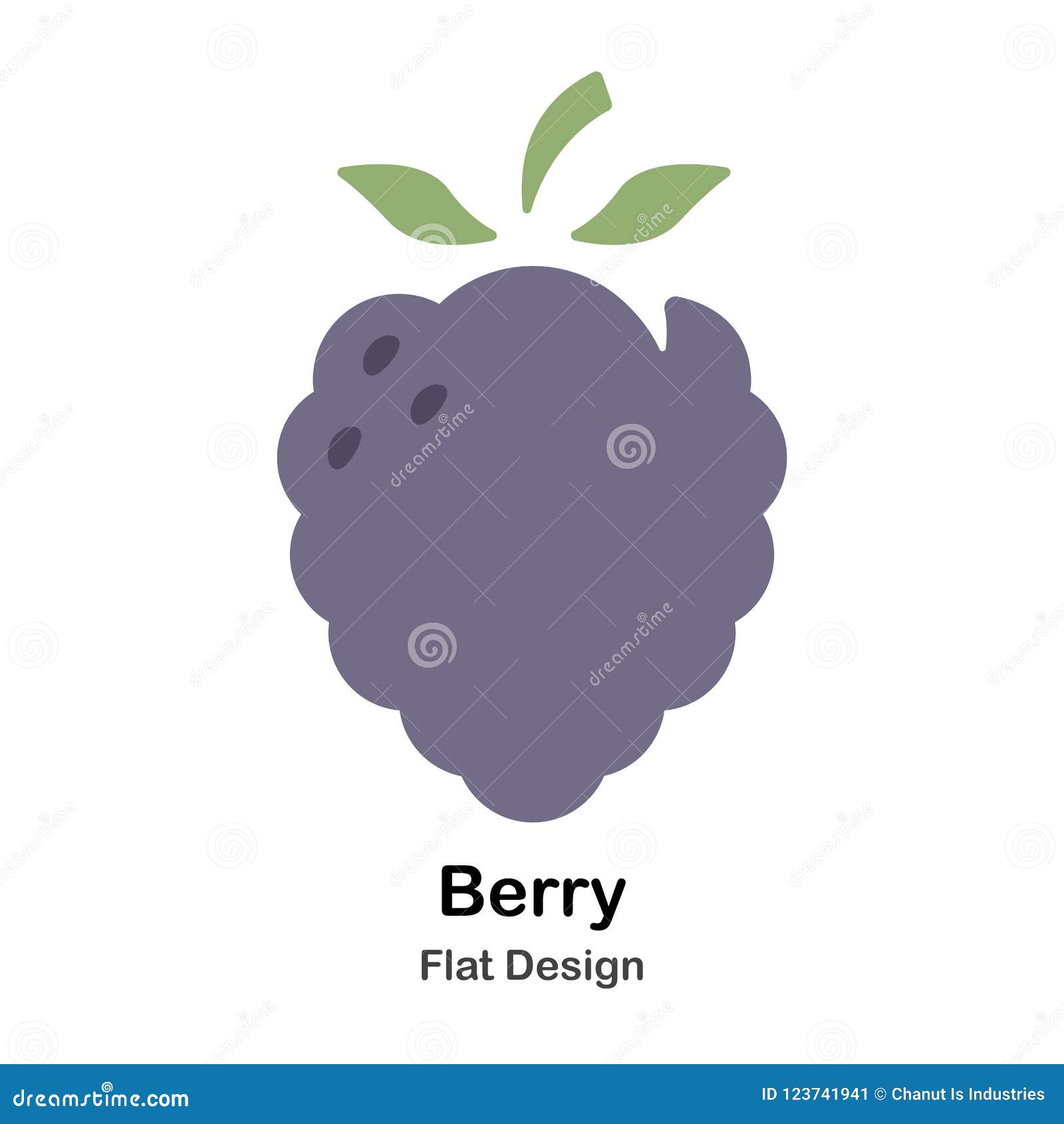 Berry Flat Icon illustration de vecteur. Illustration of nutrition ...
