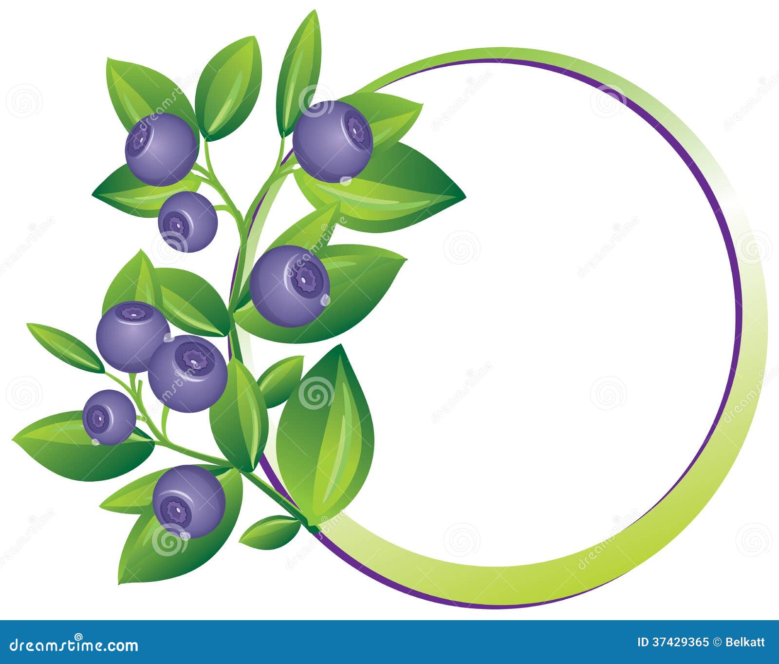 Berry Frame; Square Border With Pink Forest Berries. Cartoon Vector ...