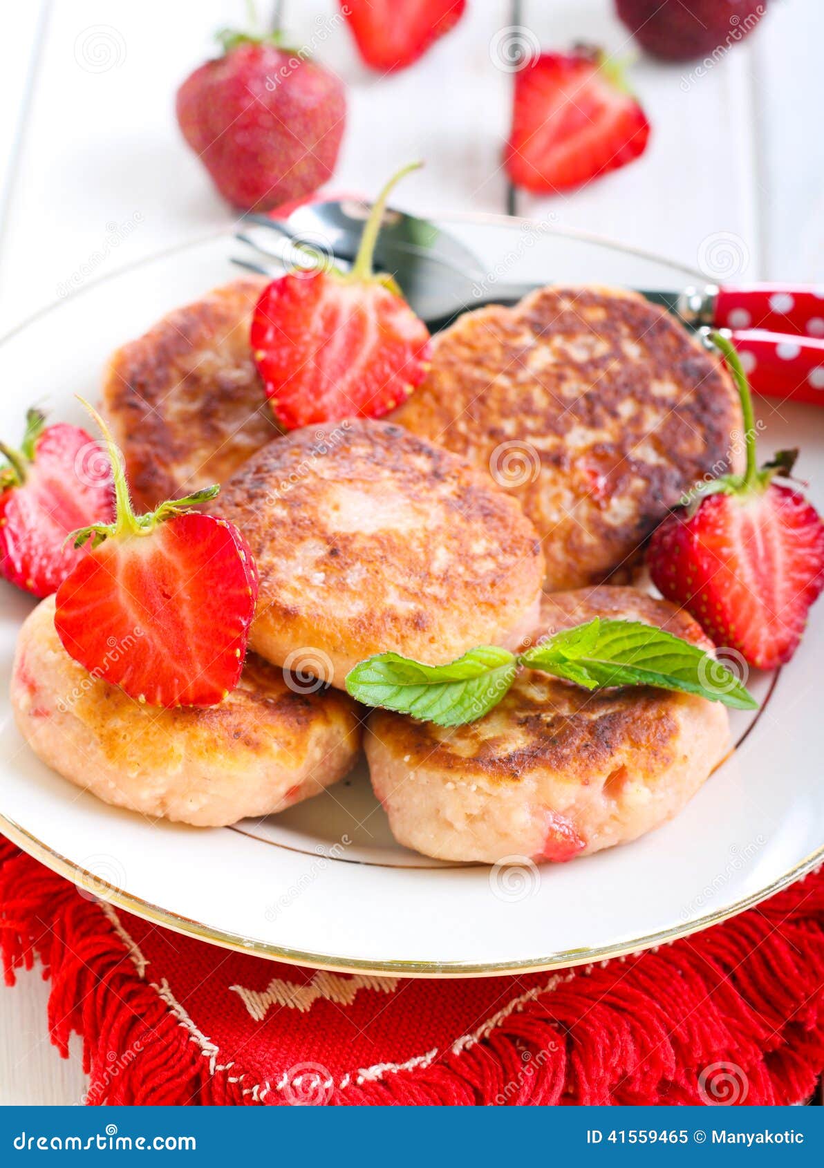 Berry fried cakes stock image. Image of cakes, brunch - 41559465