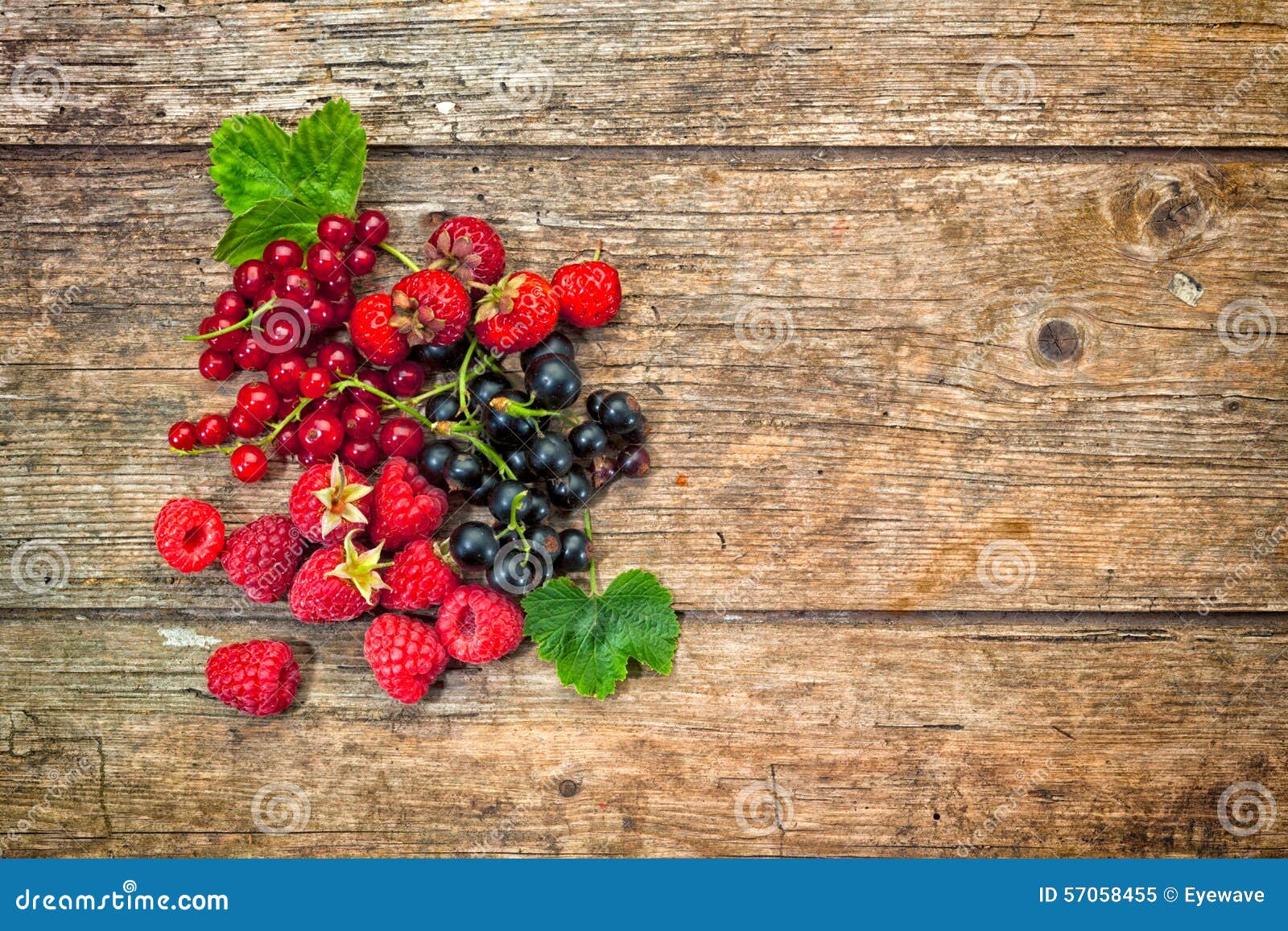 Berry Fruit Assortment with Copy Space Stock Image - Image of sweet ...
