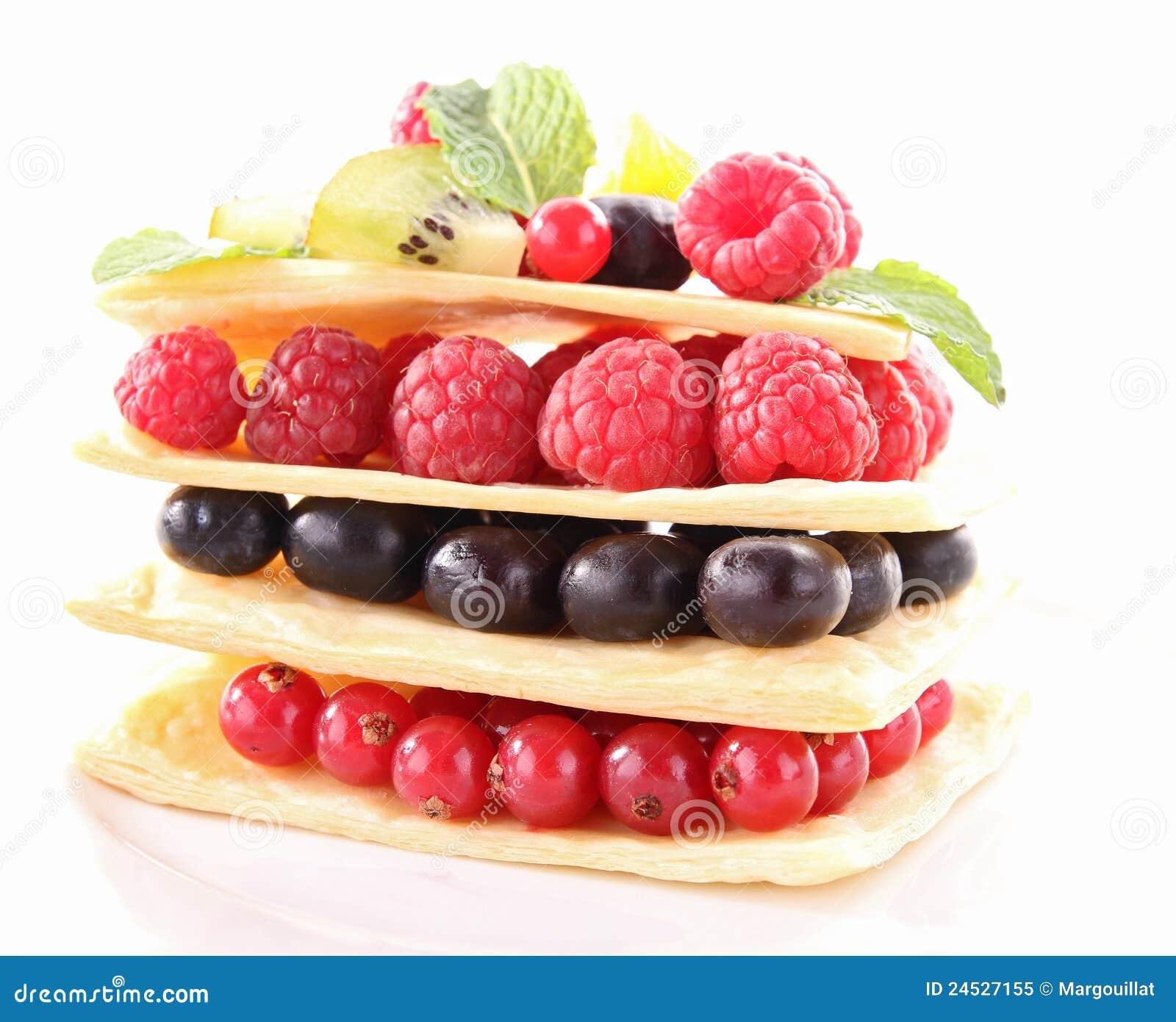 Berry fruit mille feuille stock image. Image of fruit - 24527155