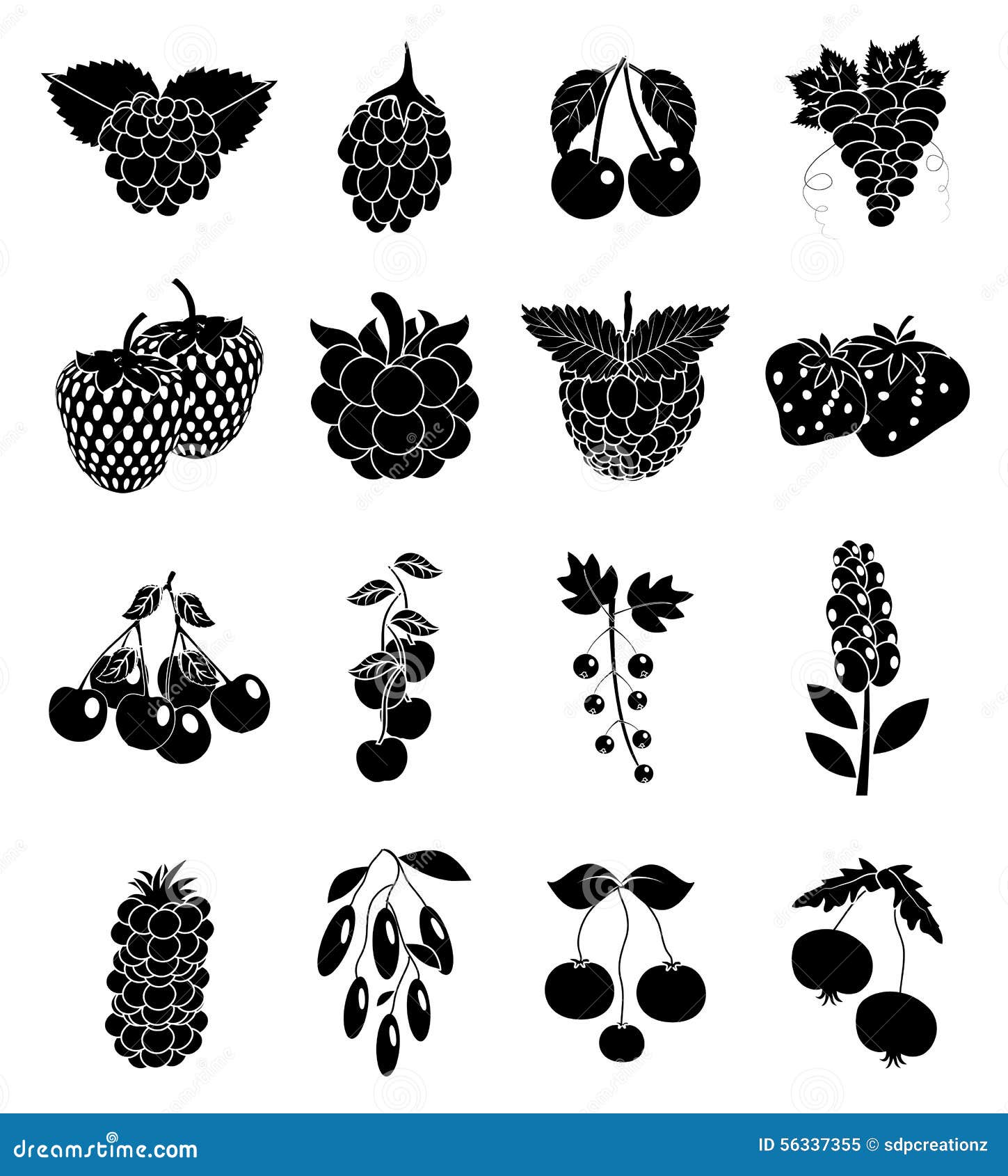 Berry Fruits Illustration For Coloring Book Cartoon Vector ...