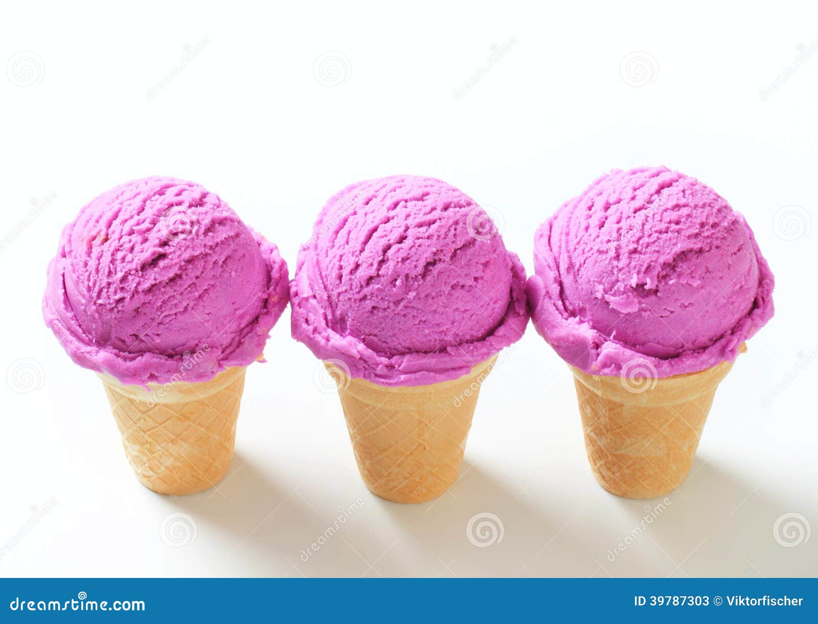 Berry ice cream cones stock image. Image of food, flavor - 39787303