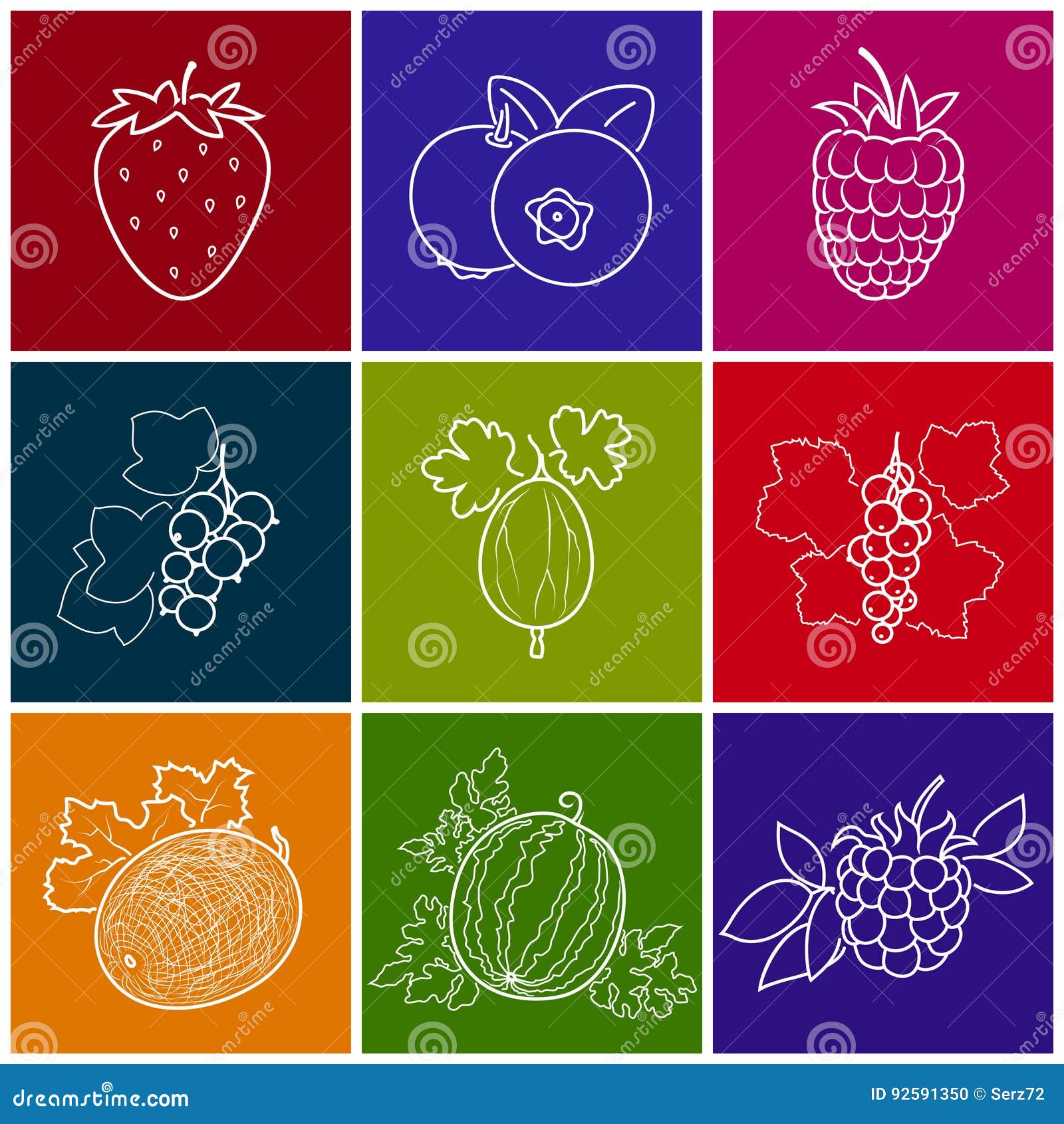 Berry Icons linear ilustração do vetor. Ilustração de nave - 92591350