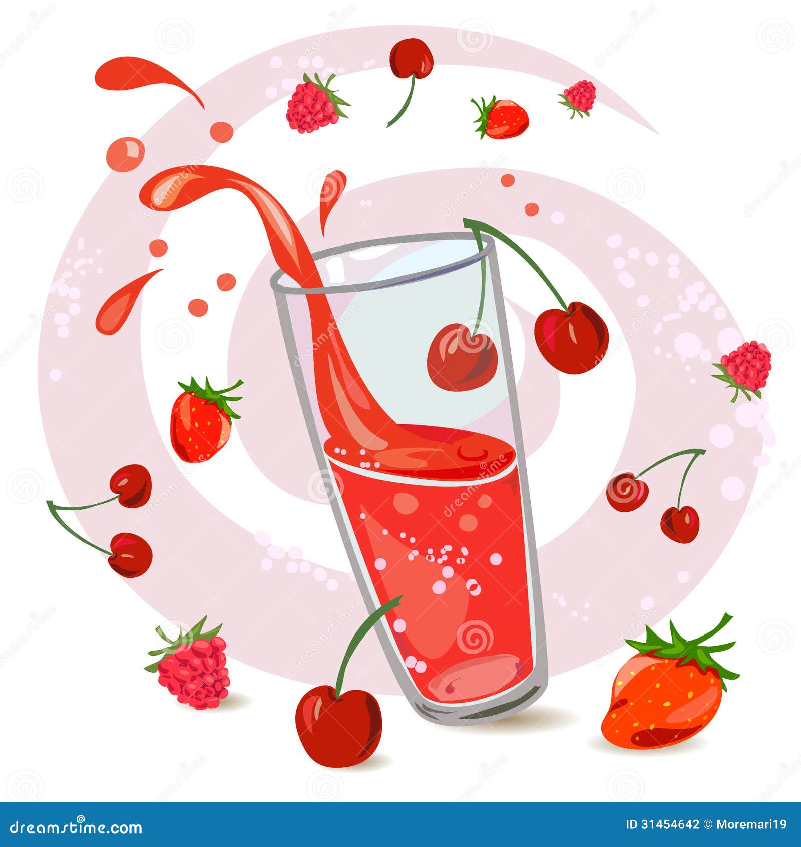 Berry juice stock vector. Illustration of spray, bubbles - 31454642