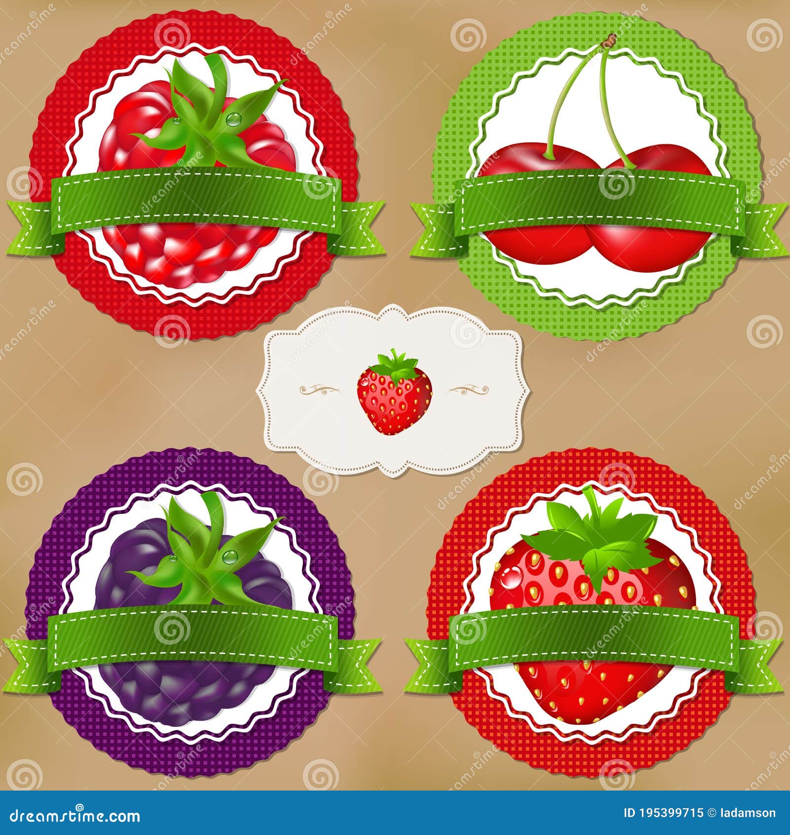 Berry Labels stock vector. Illustration of label, delicious - 195399715