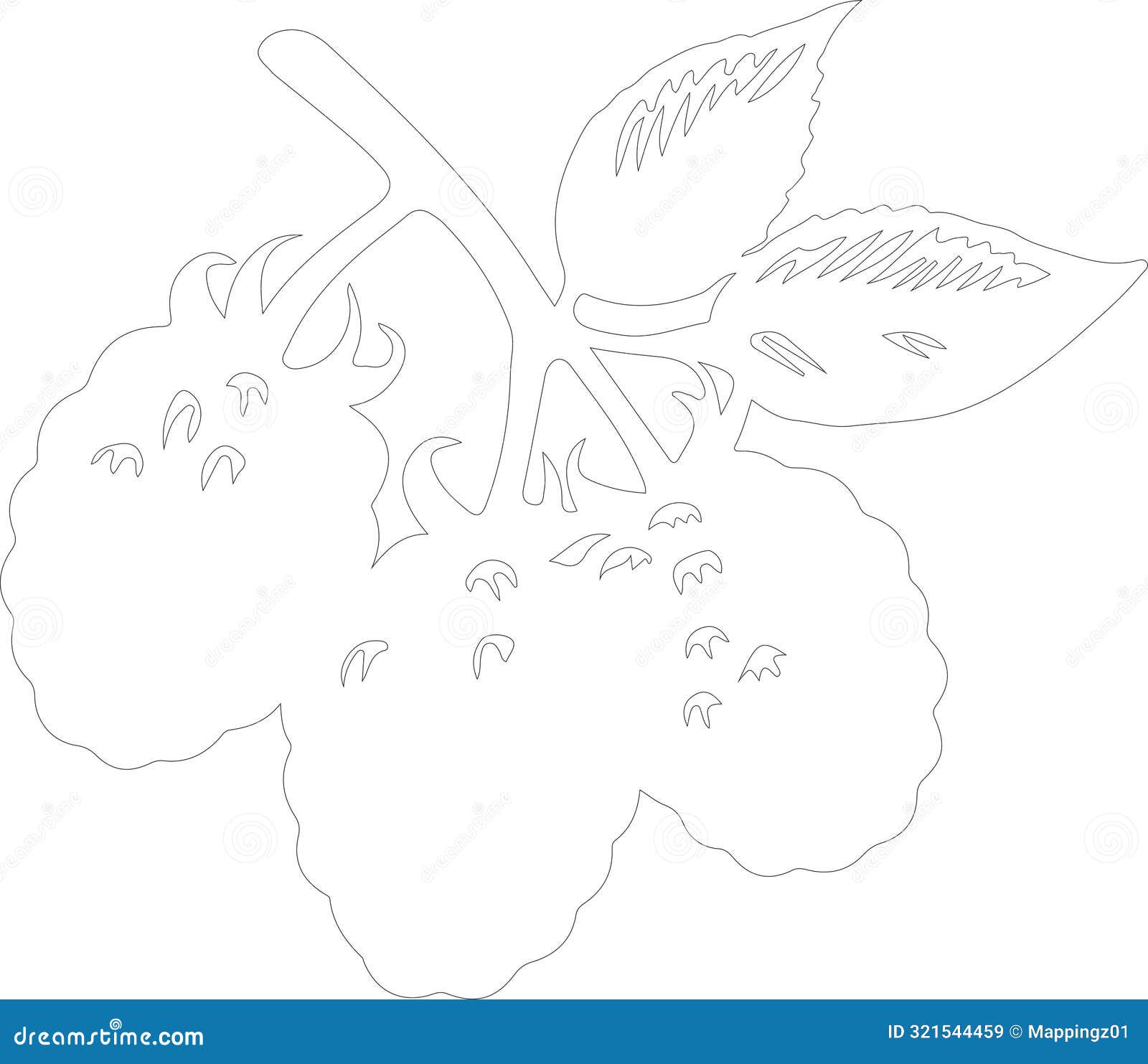 Berry Outline Silhouette Generative Ai Stock Vector - Illustration of ...