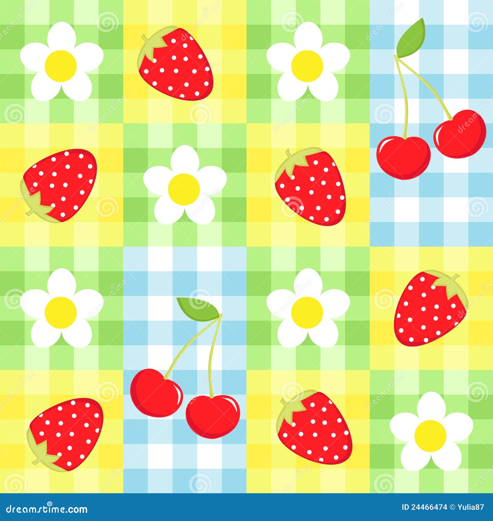 Berry pattern stock vector. Illustration of fabric, bloom - 24466474