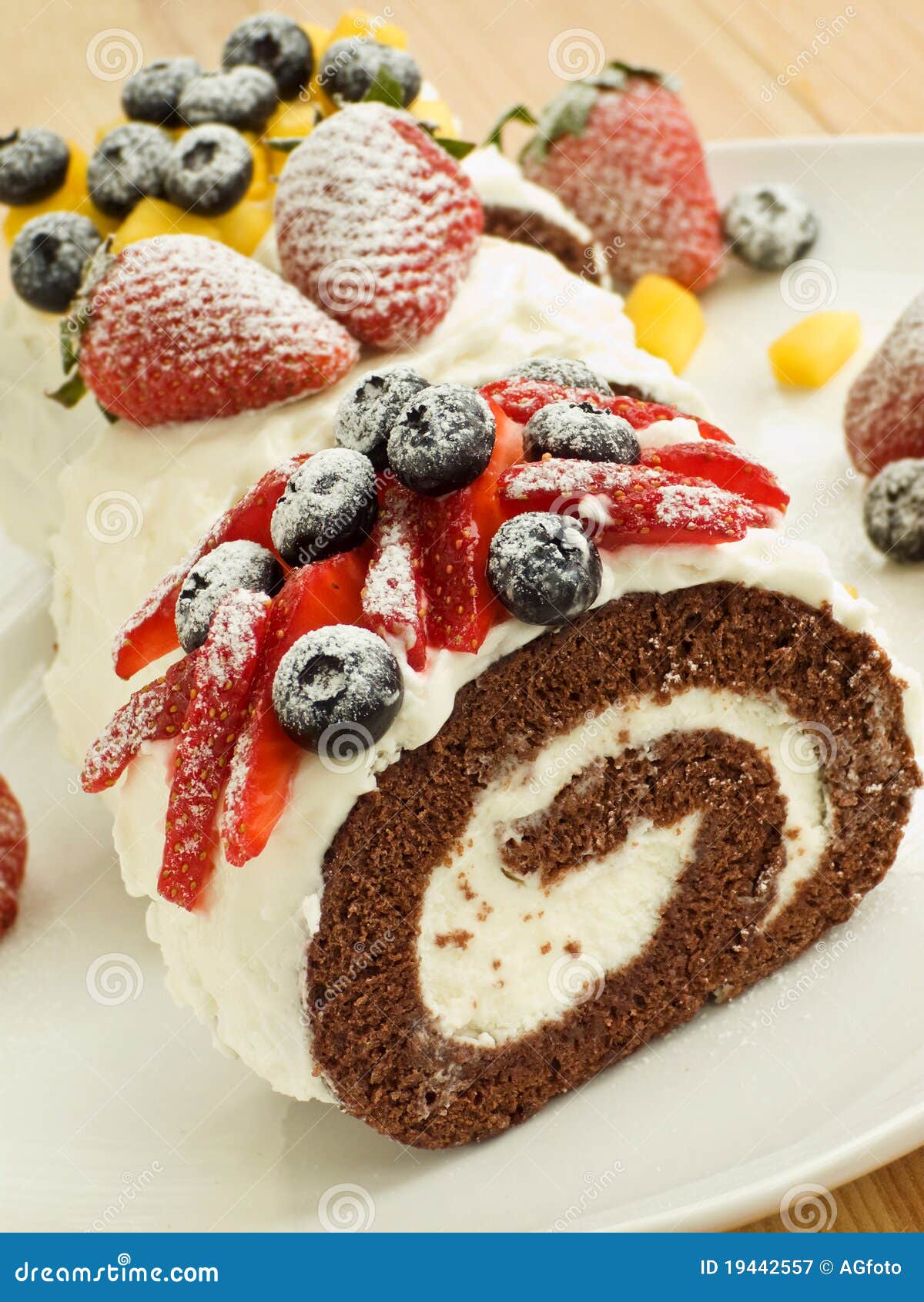 Berry roulades stock image. Image of homemade, blueberries - 19442557