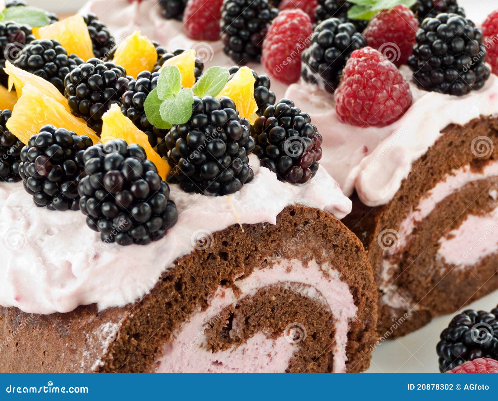 Berry roulades stock photo. Image of roll, food, citrus - 20878302
