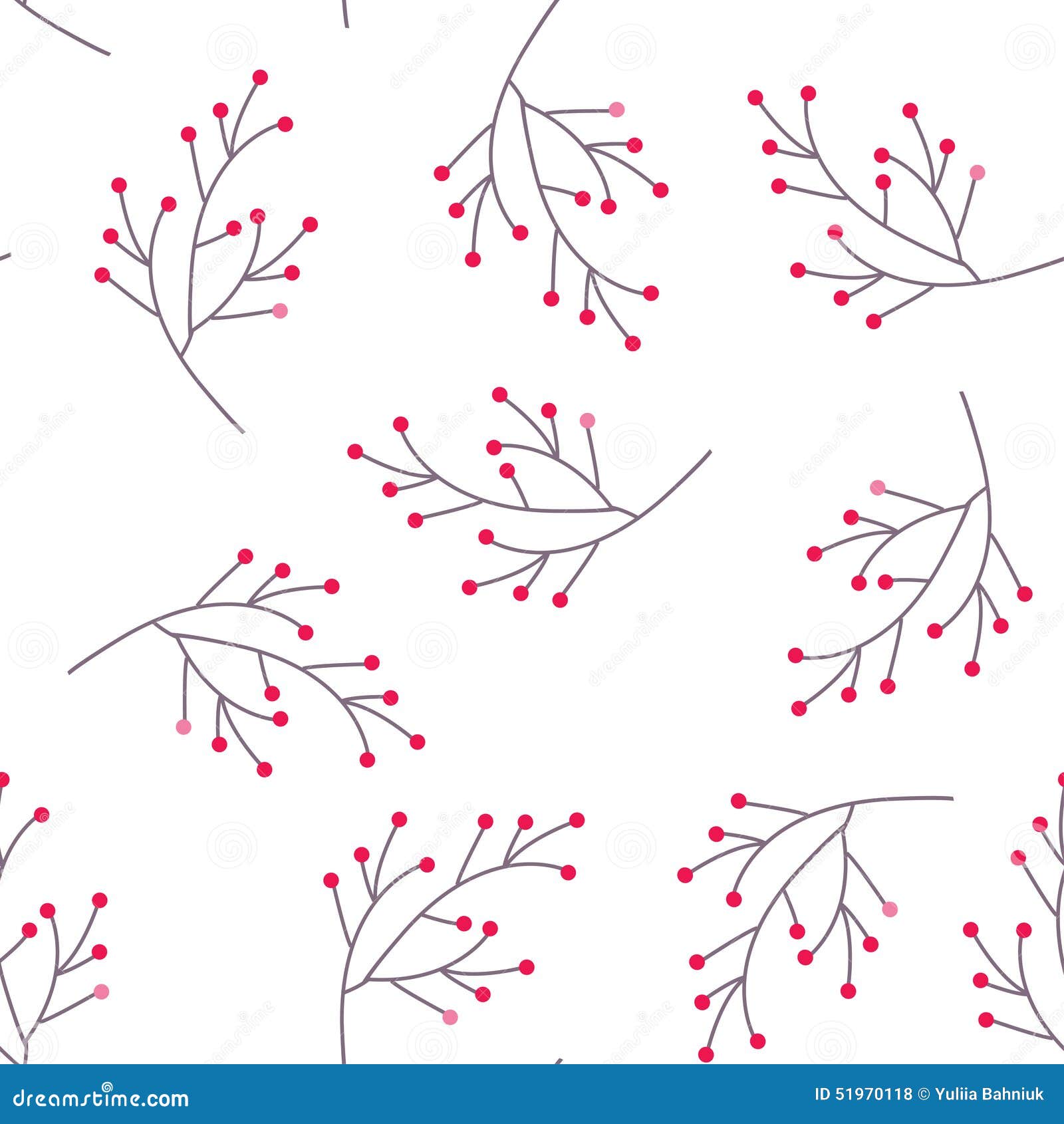 Berry seamless pattern stock vector. Illustration of foliage - 51970118