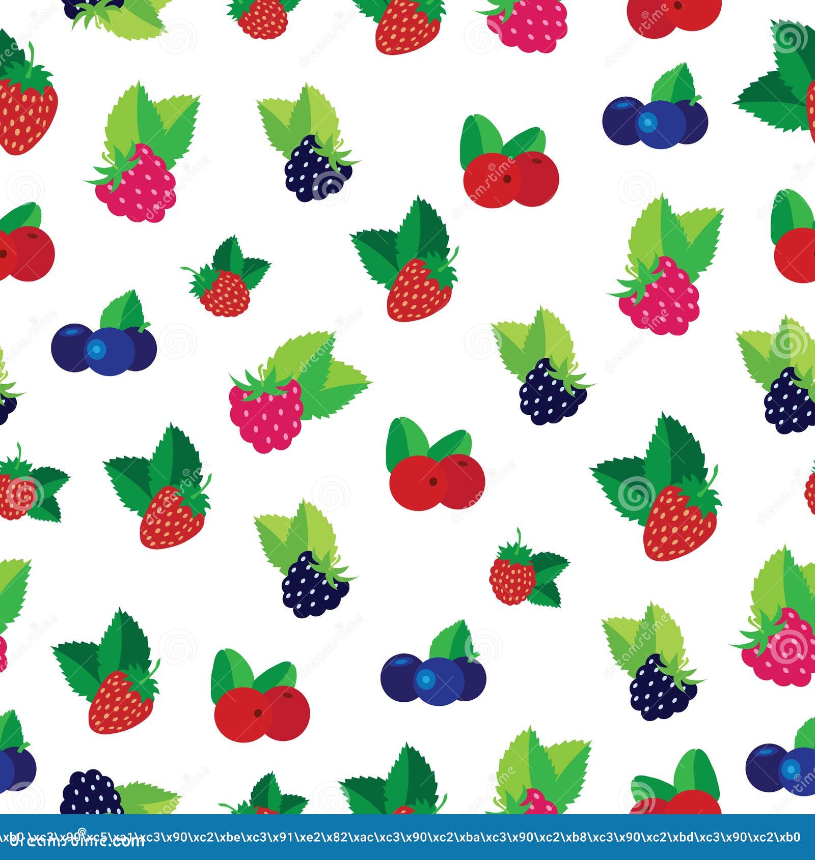 Berry Seamless Pattern Vector Stock Vector - Illustration of graphics ...