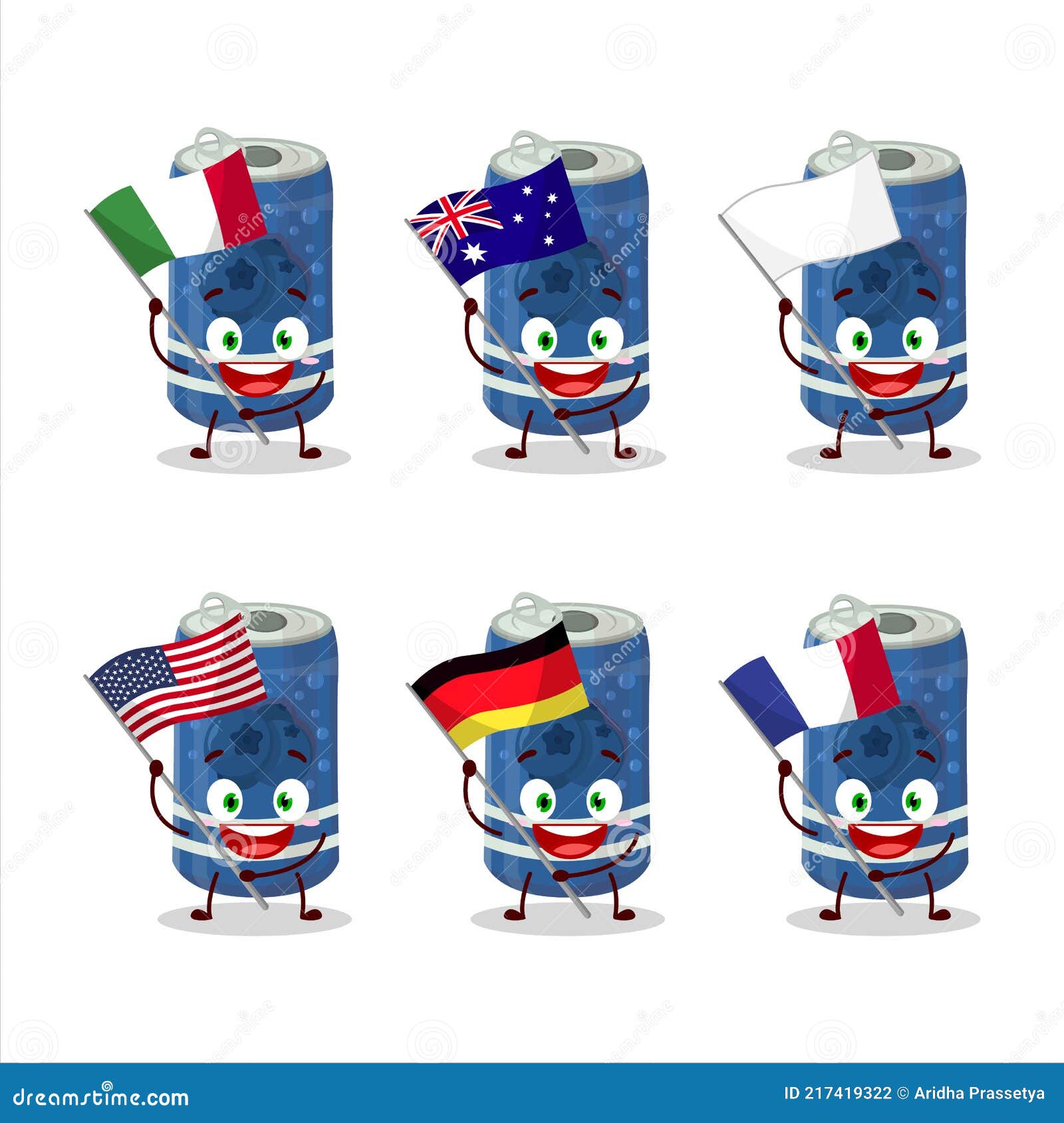 Berry Soda Can Cartoon Character With Cute Emoticon Bring Money ...