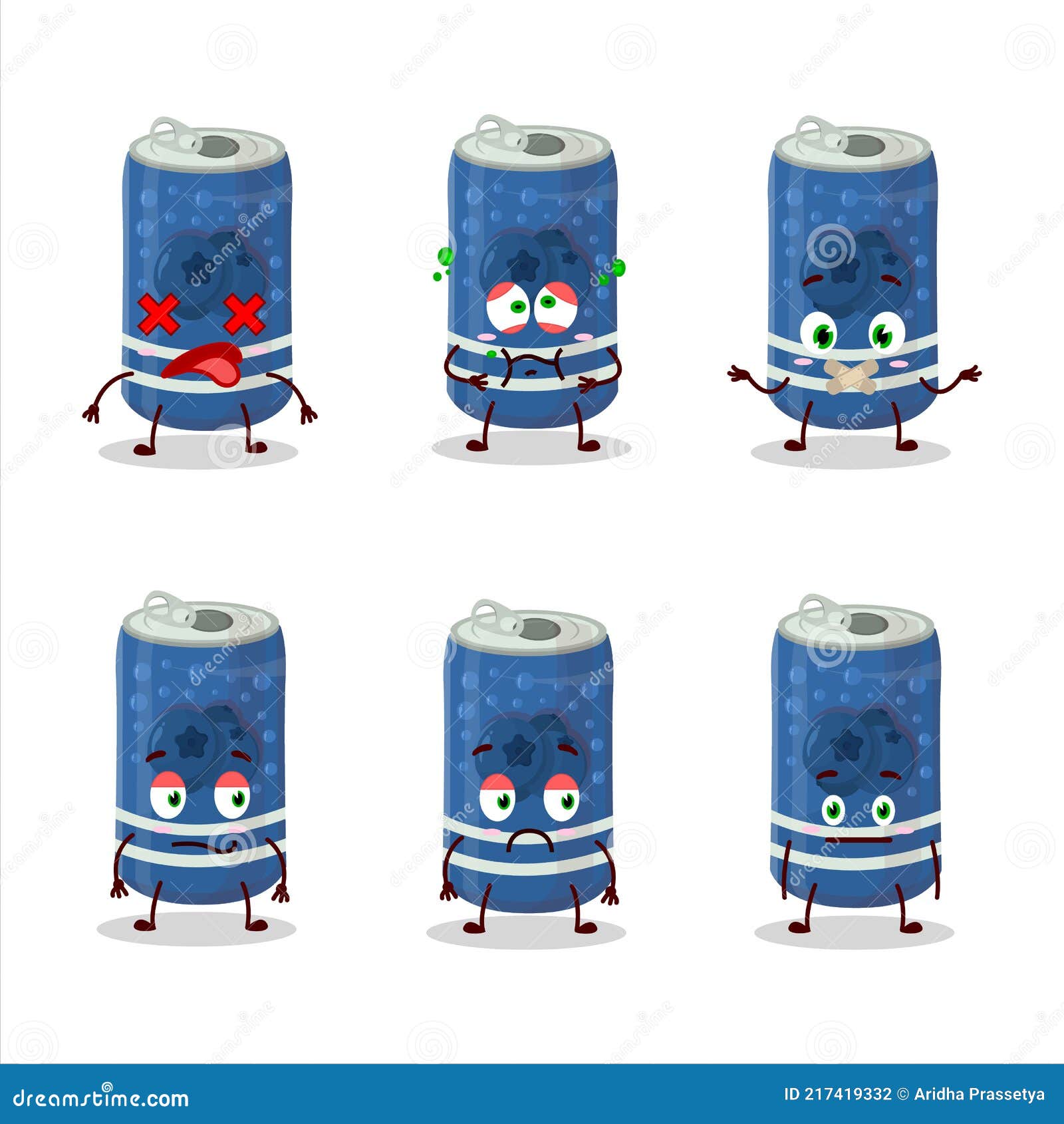 Berry Soda Can Cartoon Character With Cute Emoticon Bring Money ...