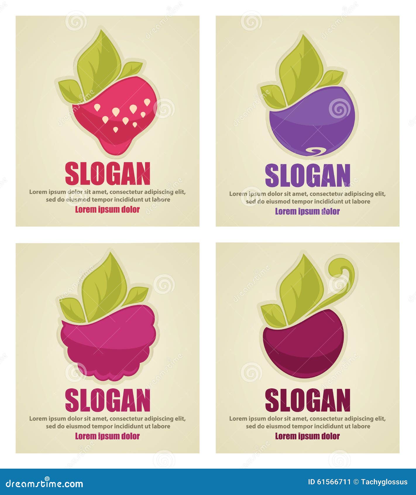Berry stickers stock vector. Illustration of ingredient - 61566711