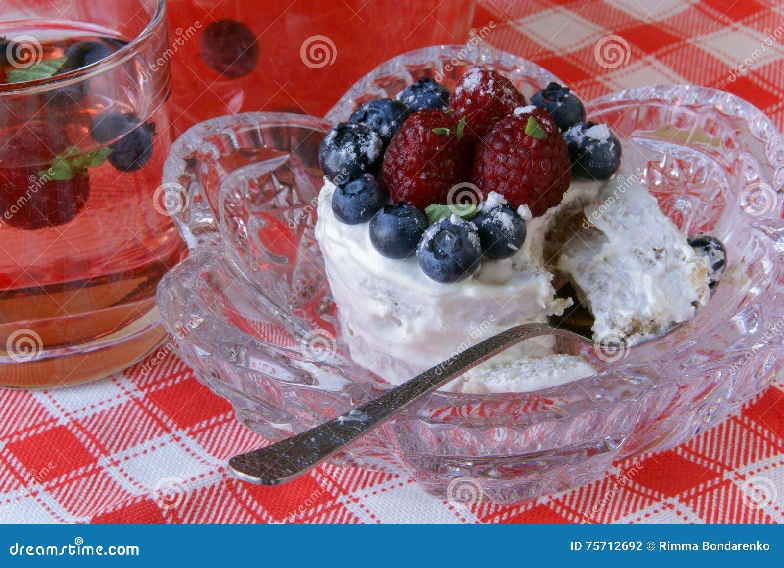 Berry Tea and Cake with Fresh Berries Stock Photo - Image of color ...