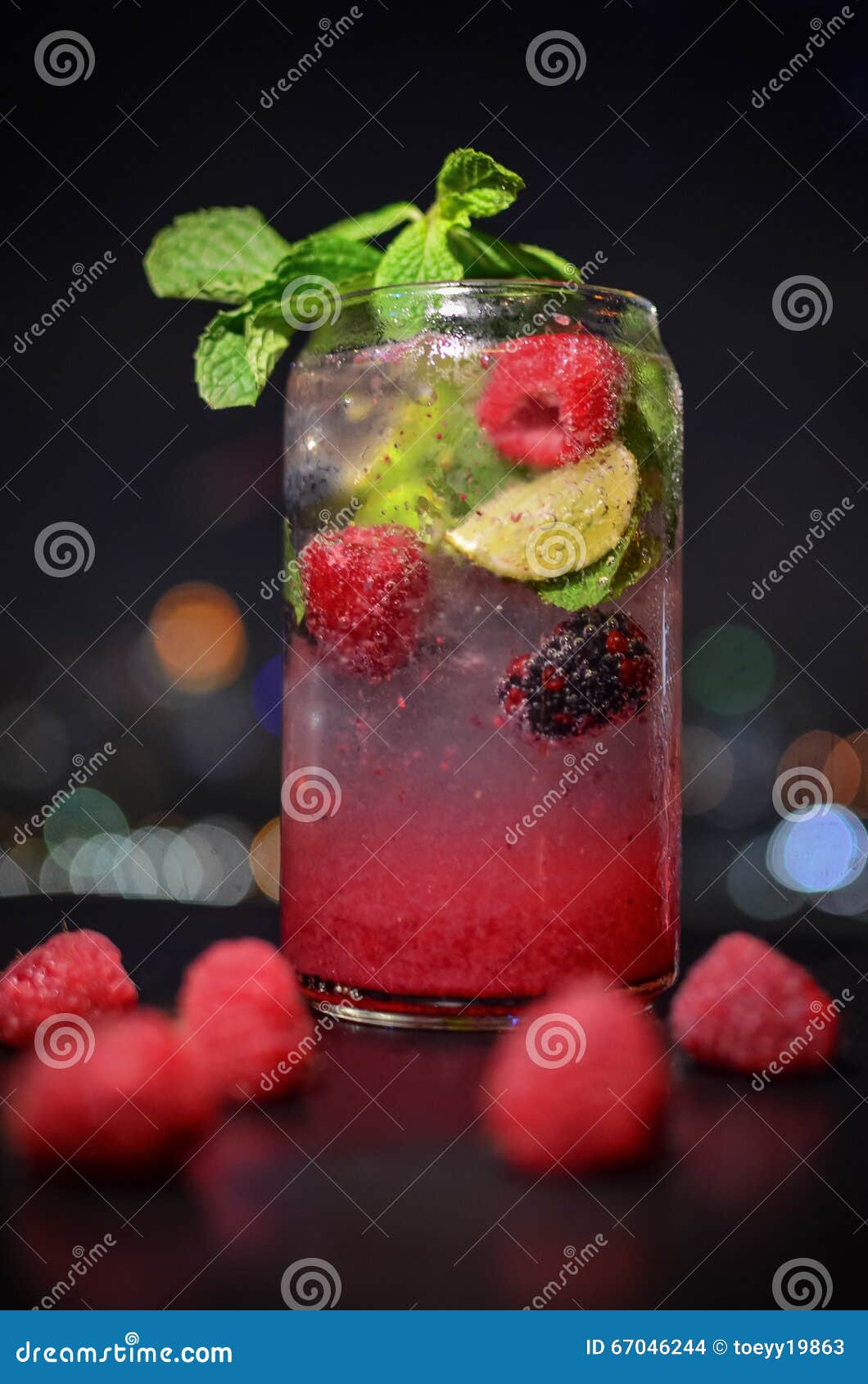 Berry Tonic fotografia stock. Immagine di calce, freddo - 67046244