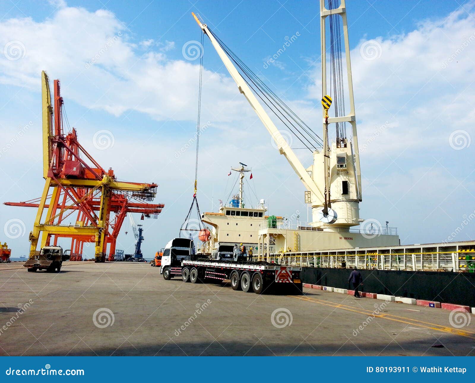 Berth at port stock image. Image of customs, aluminum - 80193911
