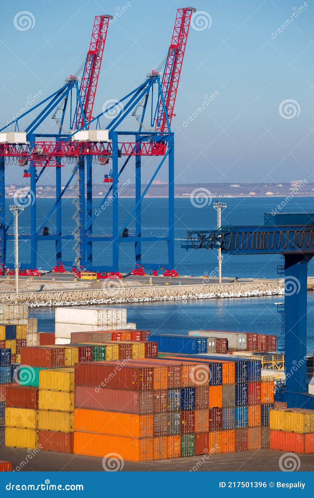 Berthing Container Heavy Cranes for Loading Multi-colored Containers ...